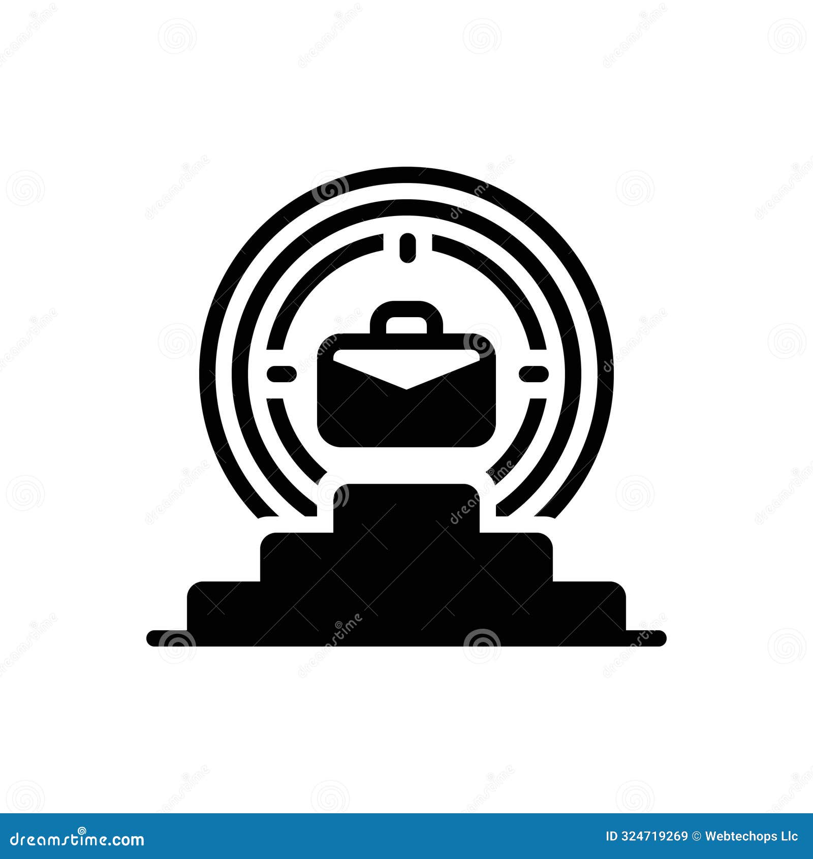 Black Solid Icon for Career, Goals and Target Stock Illustration ...