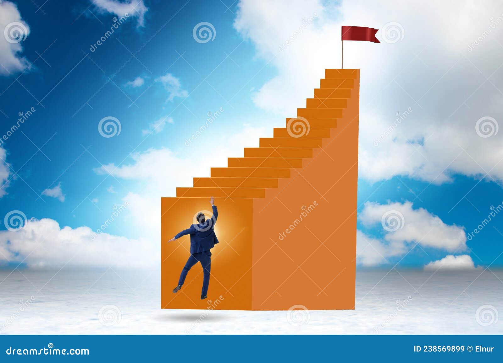 Career Ladder Concept with the Businessman Stock Image - Image of ...
