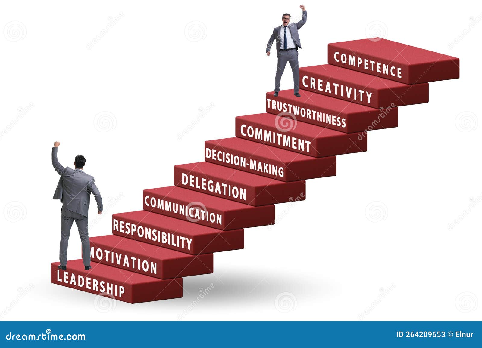 Career Ladder Concept with Key Skills Stock Image - Image of finance ...