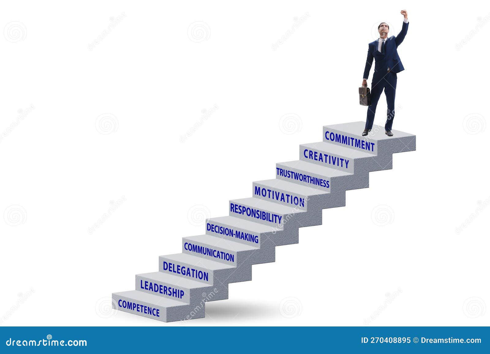 Career Ladder Concept with Key Skills Stock Image - Image of male ...