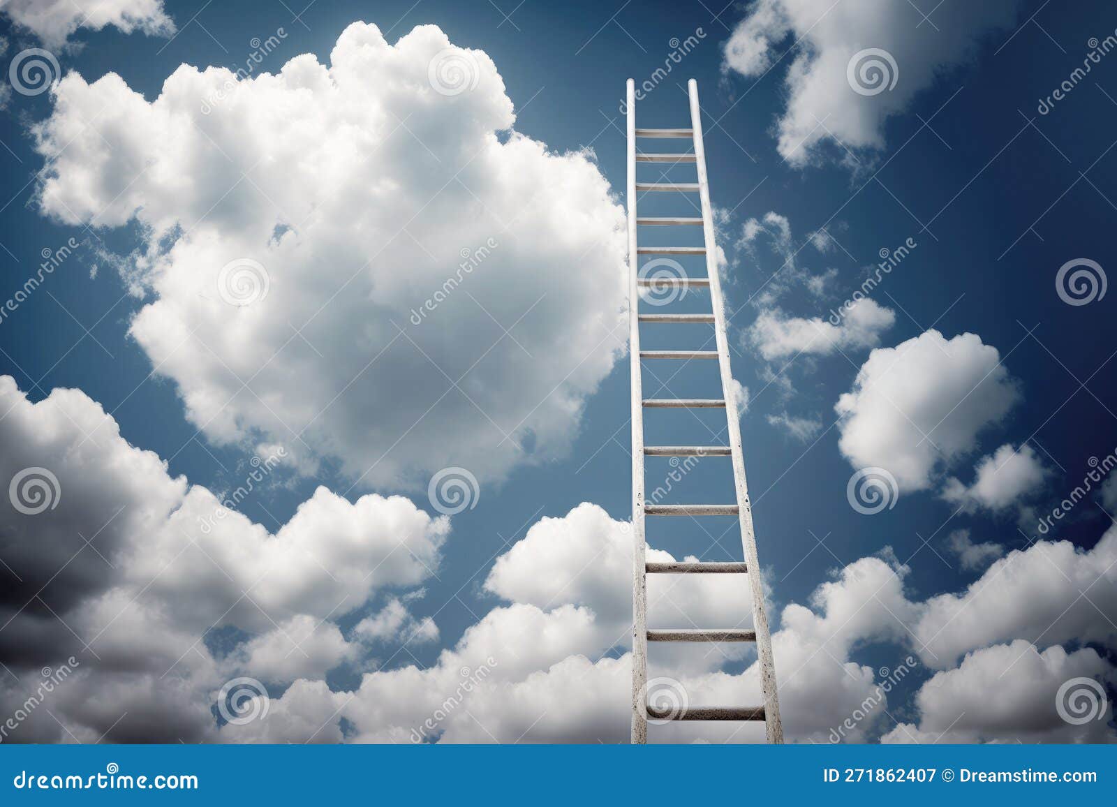 Career Ladder Concept Made with the Ladder Going Up into the Sky ...