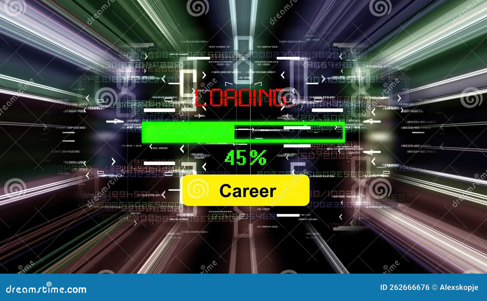 Career Loading Progress Bar on the Screen Stock Illustration ...