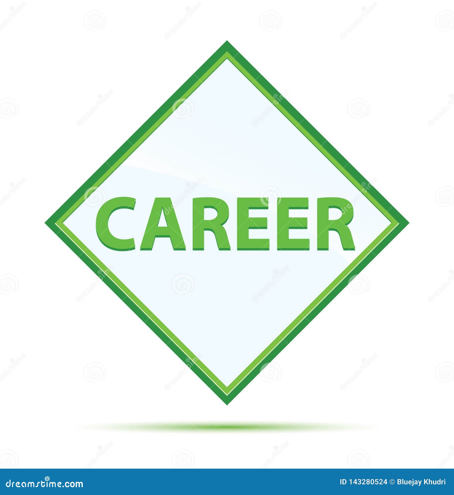 Career Modern Abstract Green Diamond Button Stock Illustration ...