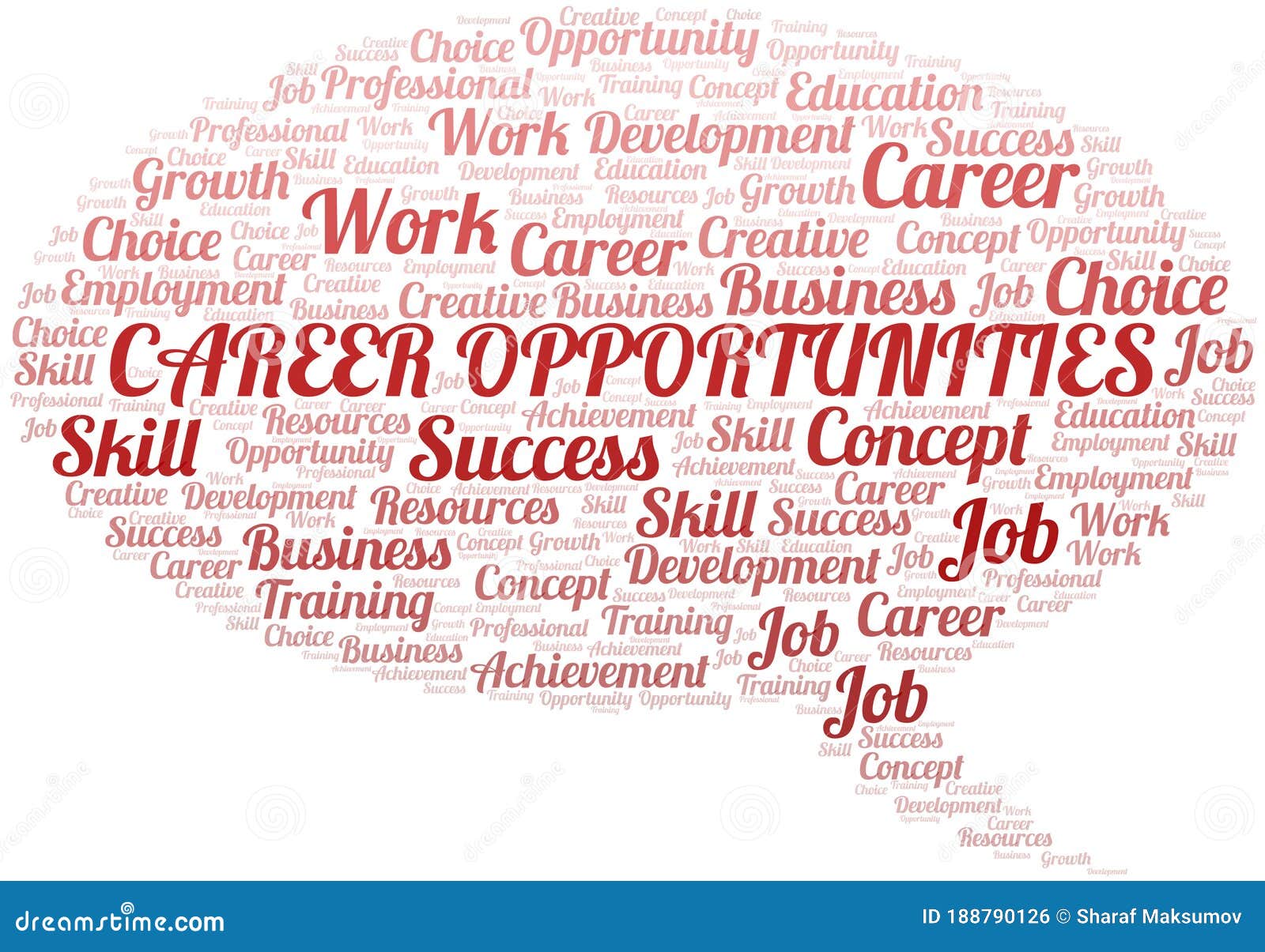 Career Opportunities Typography Vector Word Cloud. Stock Vector ...