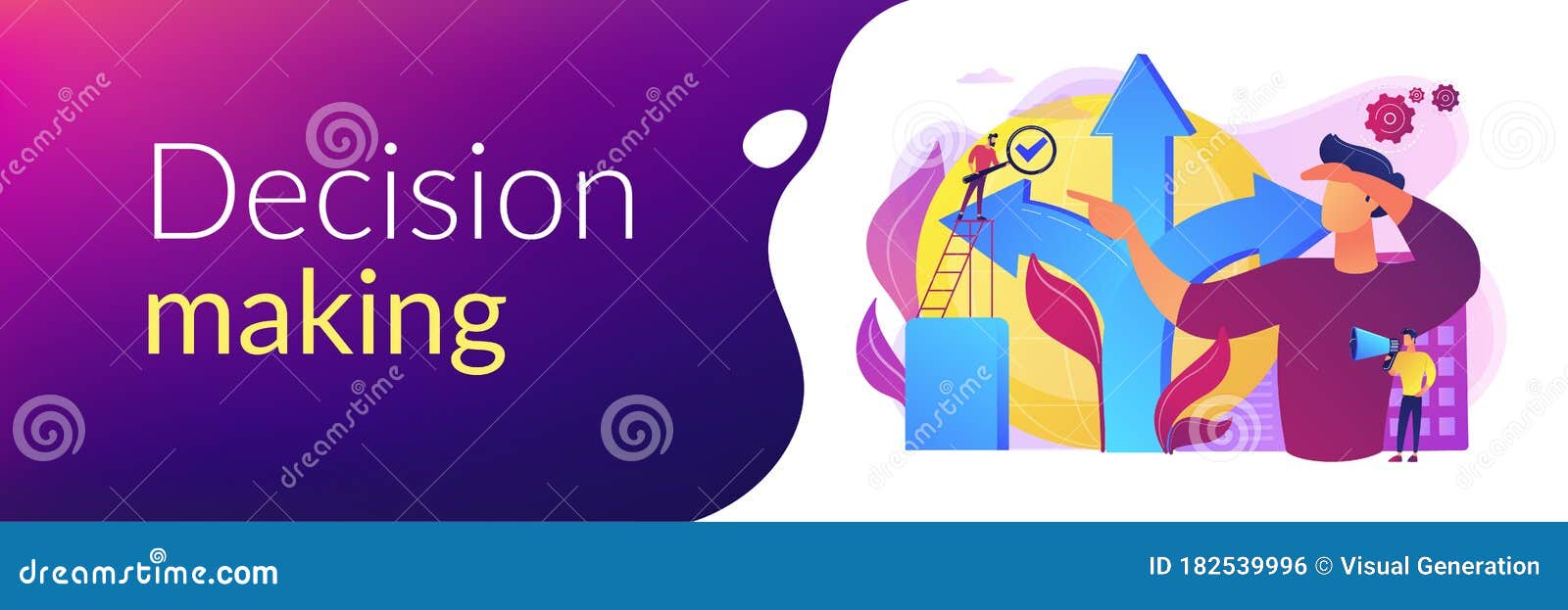 Decision Making Concept Banner Header. Stock Vector - Illustration of ...