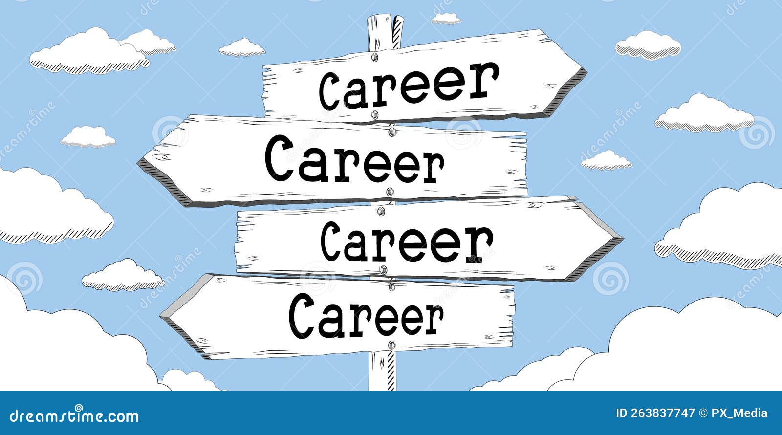 Career - Outline Signpost With One Arrow Royalty-Free Stock Photo ... Career - Outline Signpost With One Arrow Royalty-Free Stock Photo ...