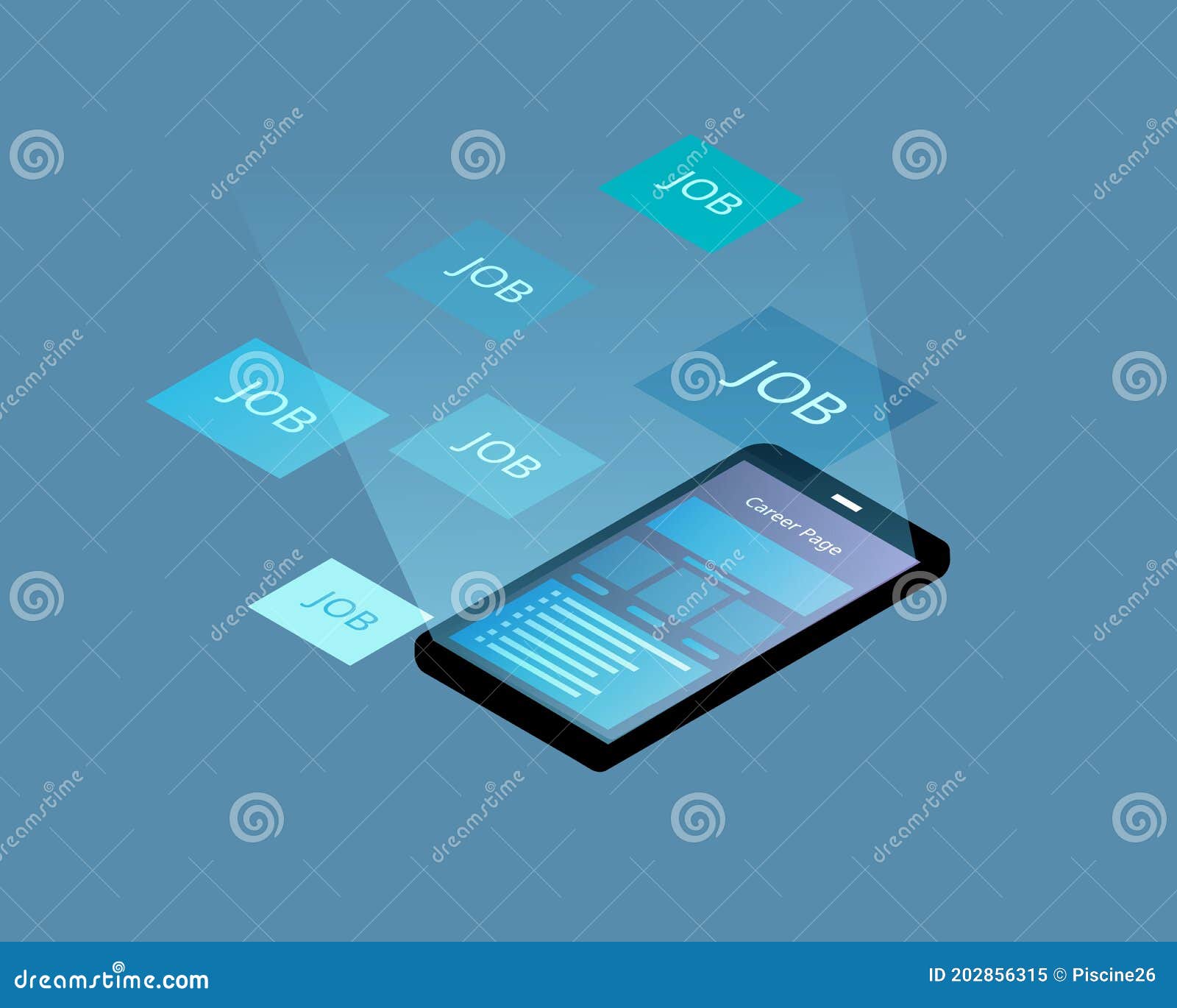 Career Page for Recruitment Process Vector Stock Vector - Illustration ...