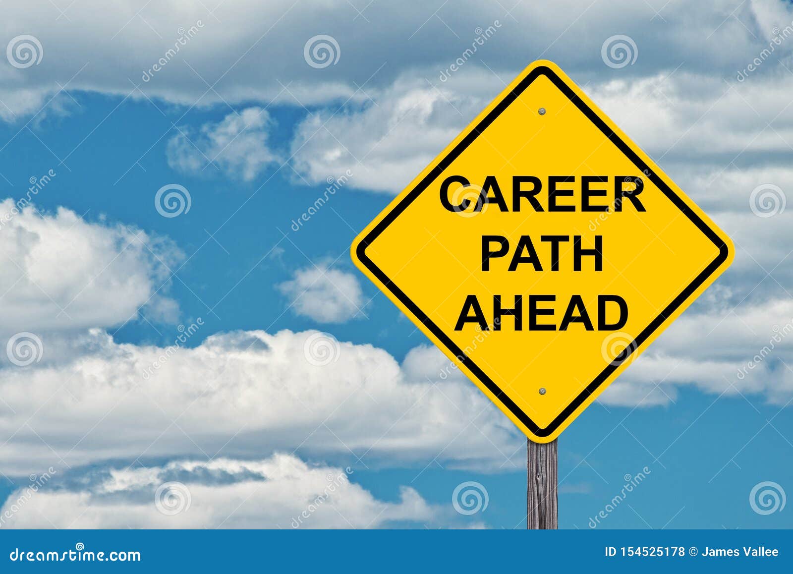 Career Path Ahead Warning Sign Stock Photo - Image of direction ...