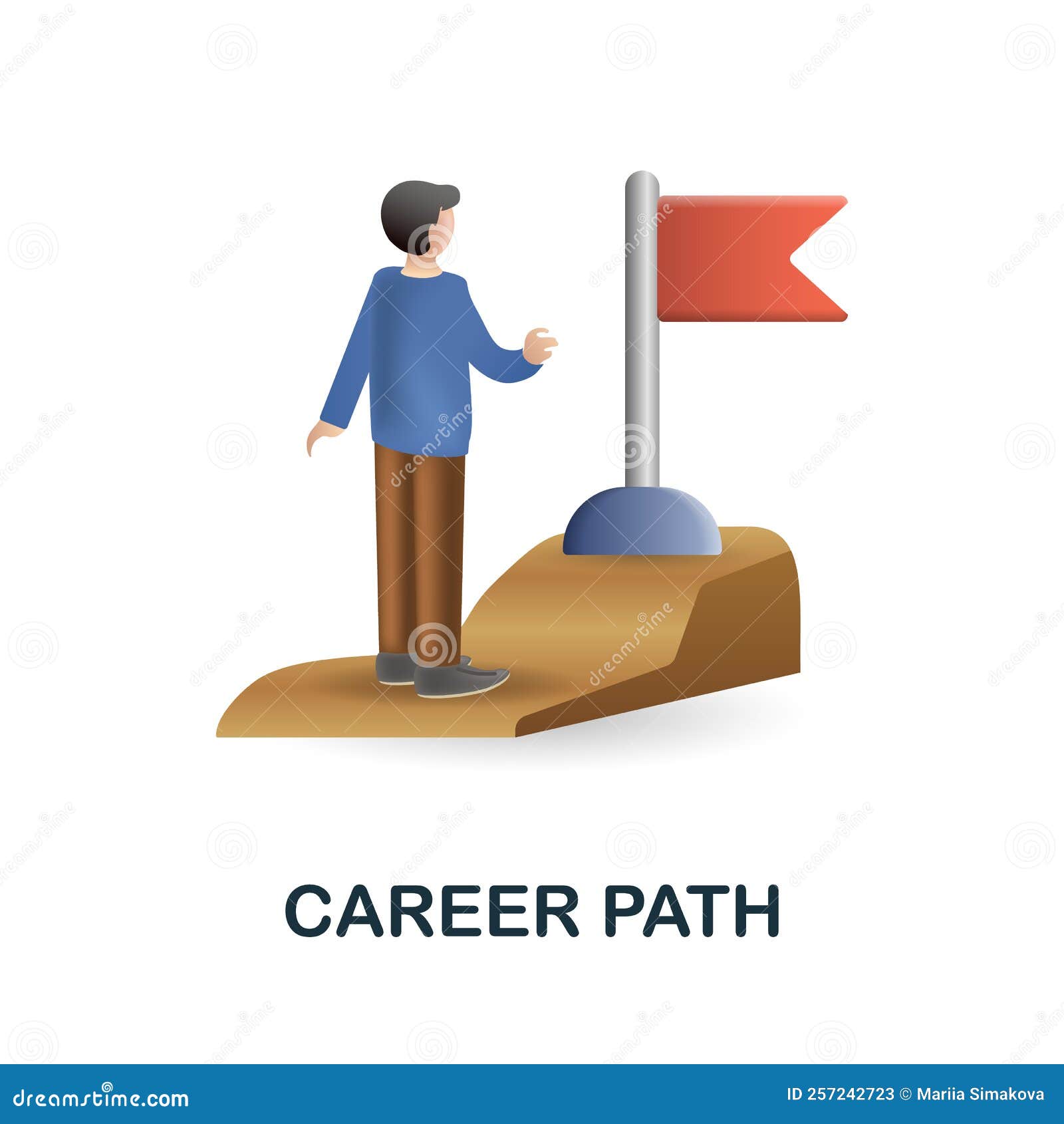 Career Path Icon. 3d Illustration from Corporate Development Collection ...