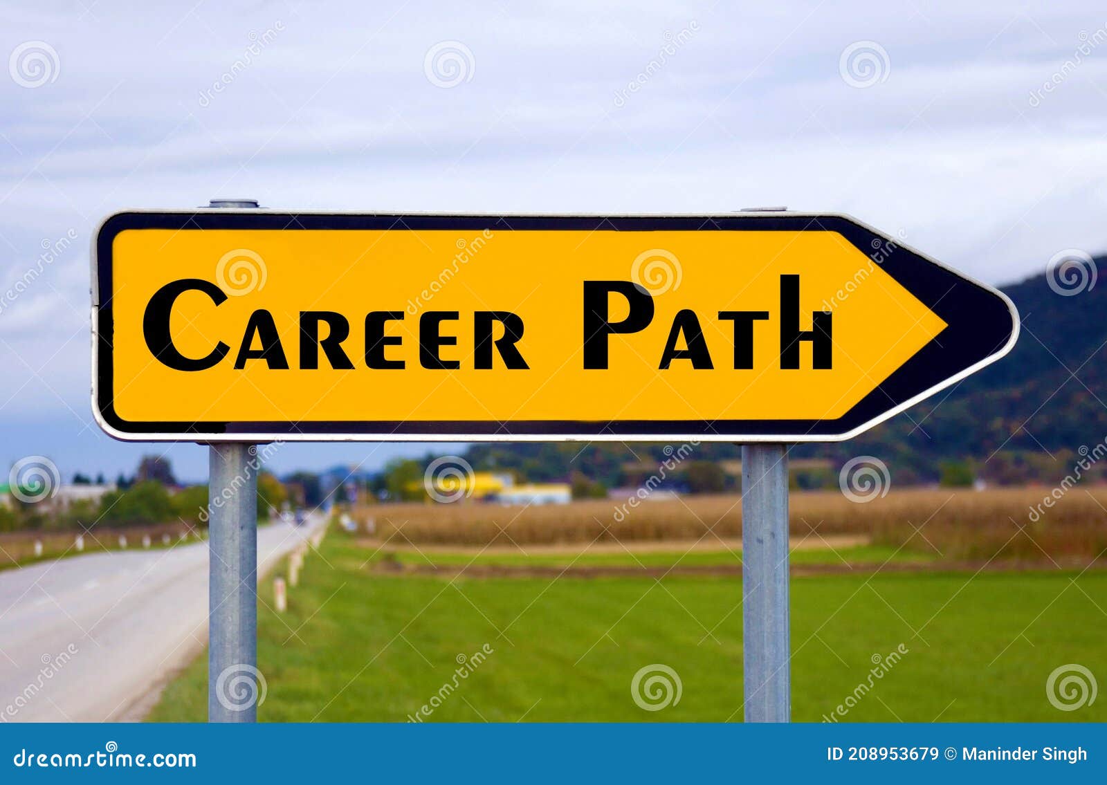 Career Path sign board. stock image. Image of career - 208953679