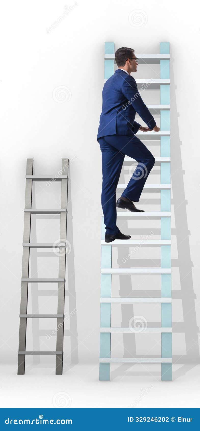 Career Progression Concept with Various Ladders Stock Photo - Image of ...