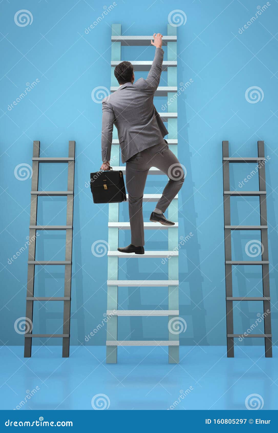 The Career Progression Concept with Various Ladders Stock Image - Image ...