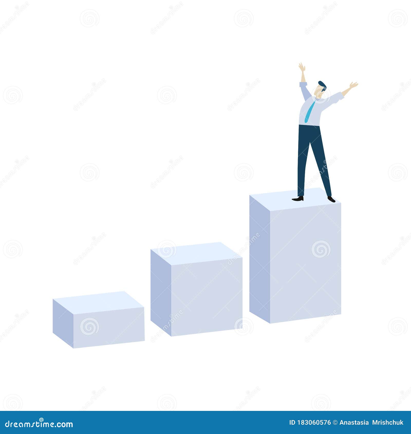 Career Progression. Career Leader. Progress. Vector Illustration Stock ...