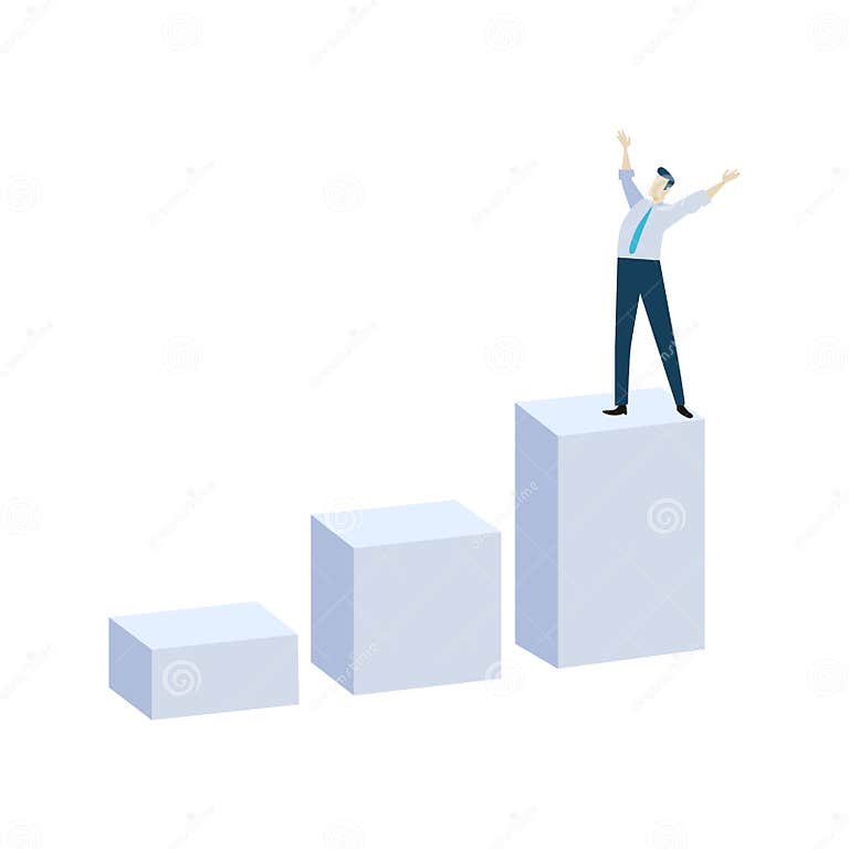Career Progression. Career Leader. Progress. Vector Illustration Stock ...