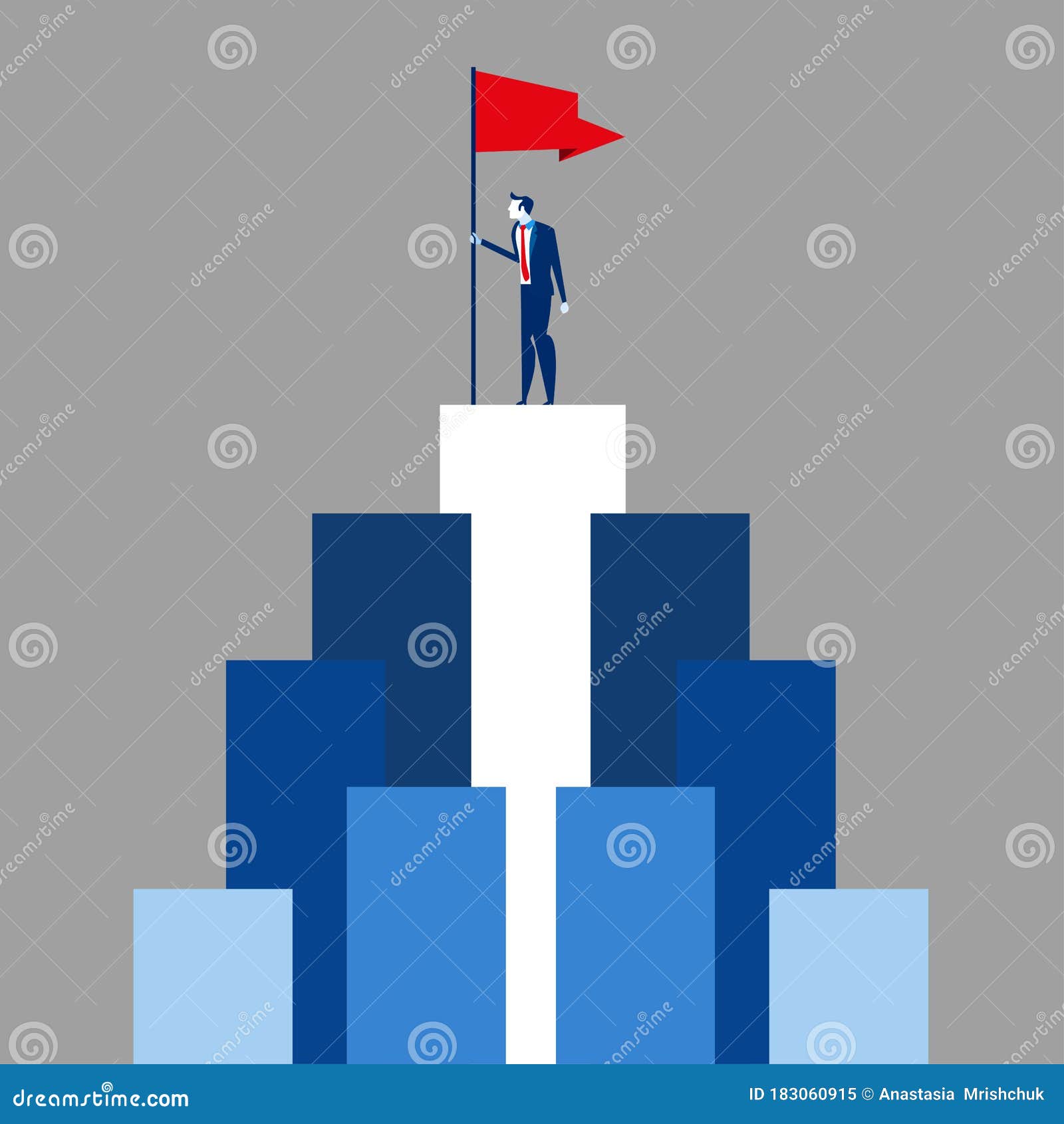 Career Progression. Career Leader. Progress. Vector Illustration Stock ...