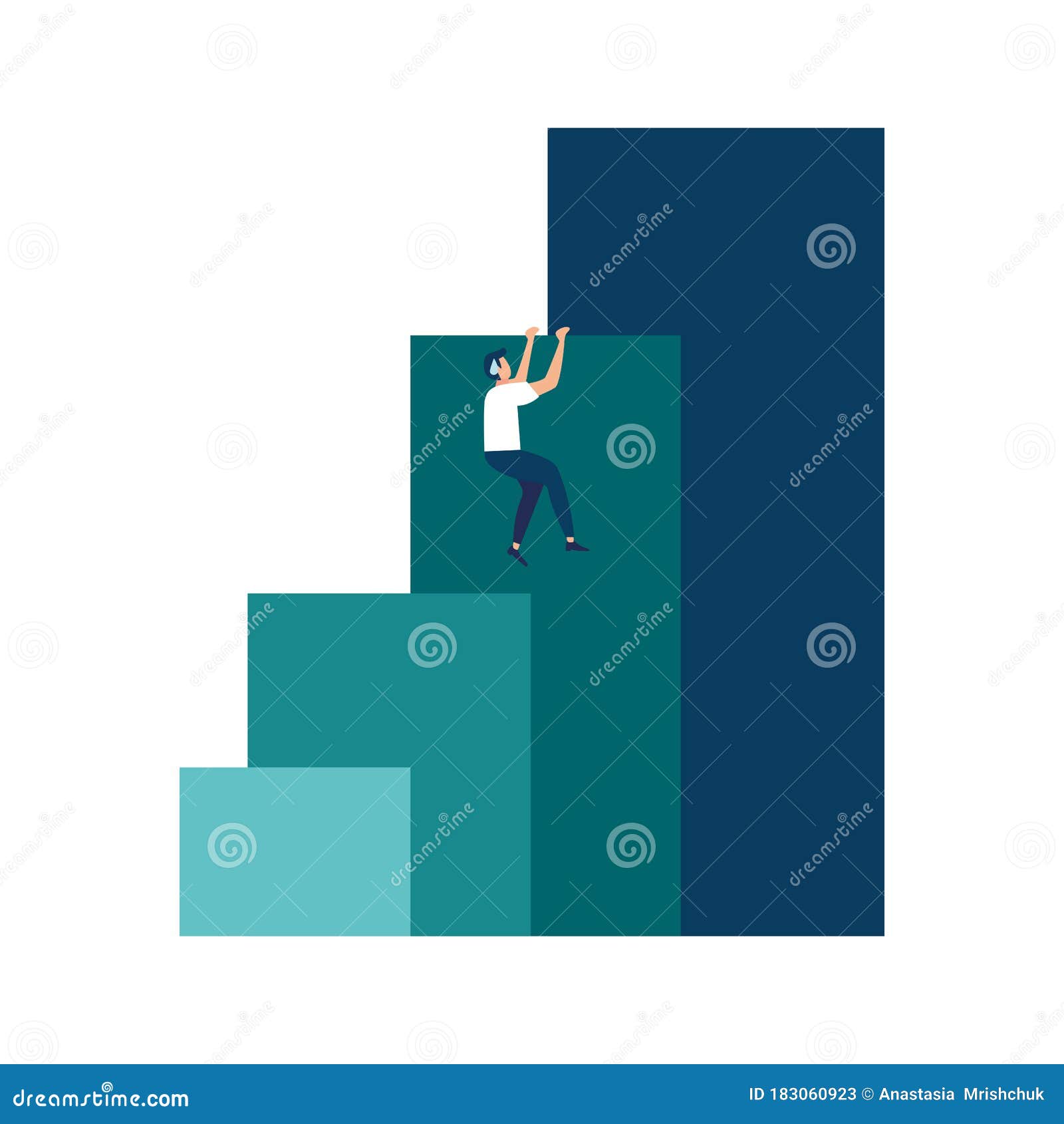 Career Progression. Career Leader. Progress. Vector Illustration Stock ...