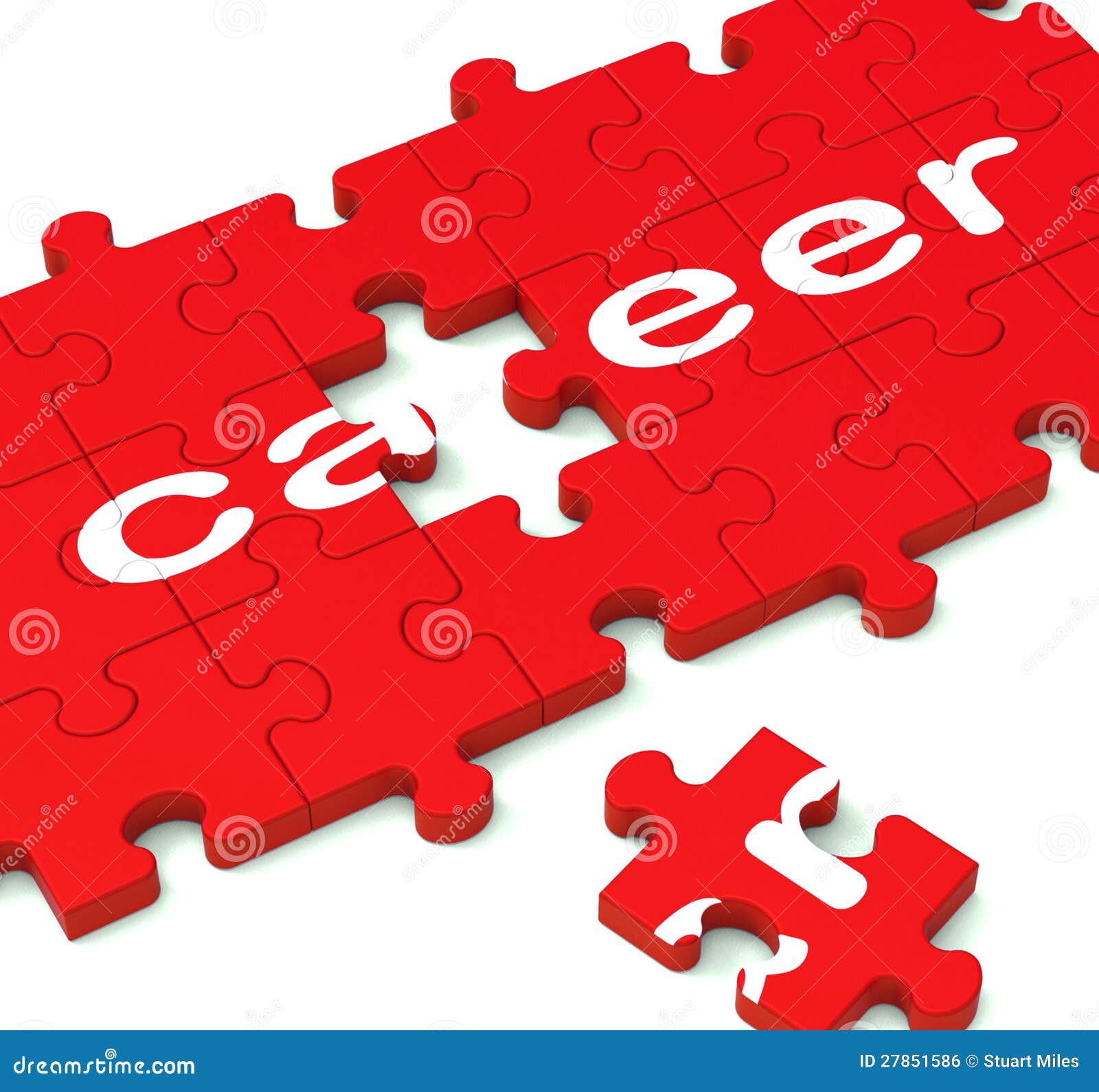 Career Puzzle Showing Working Plans Stock Illustration - Illustration ...