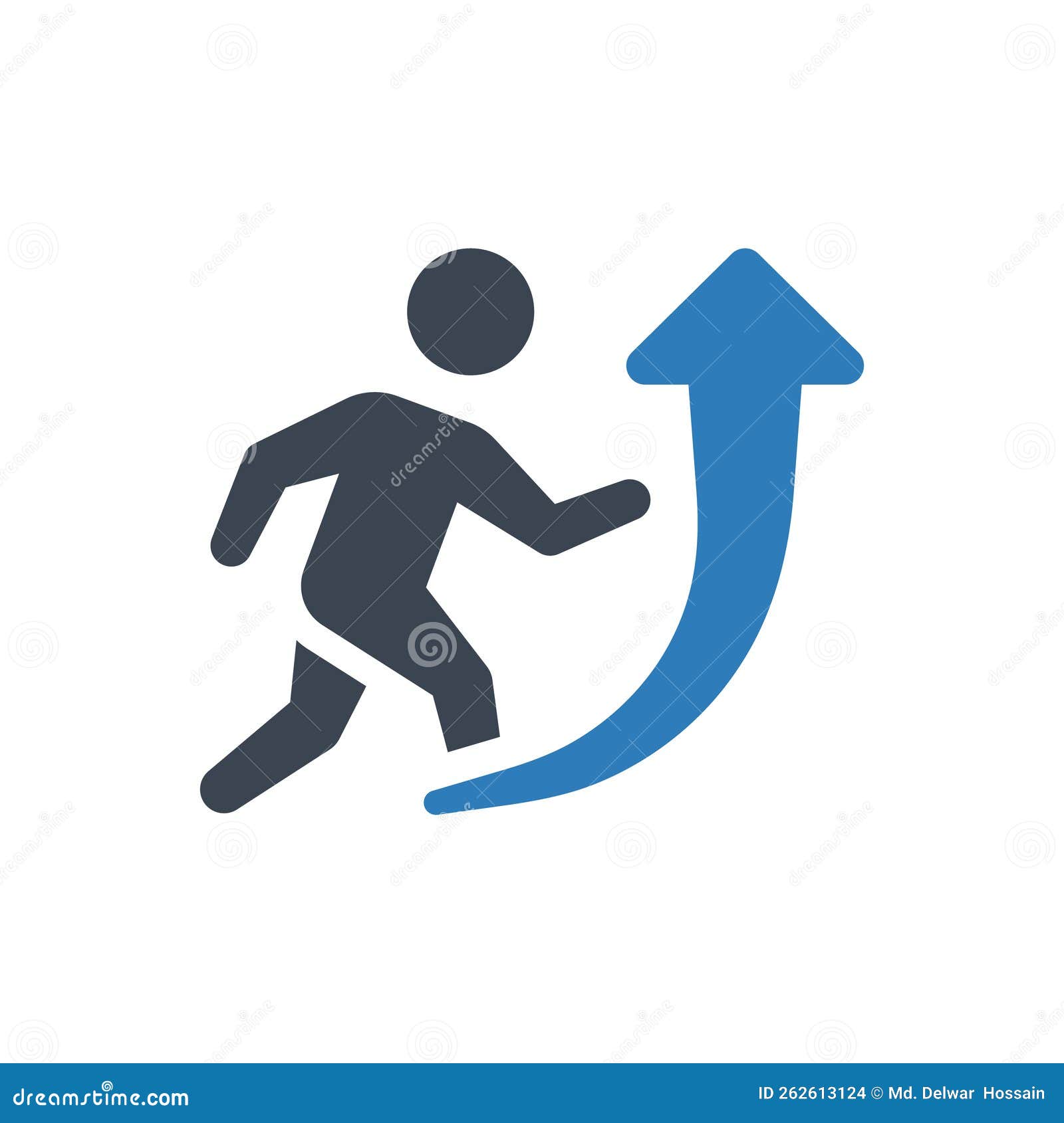 Career rise icon stock vector. Illustration of growth - 262613124