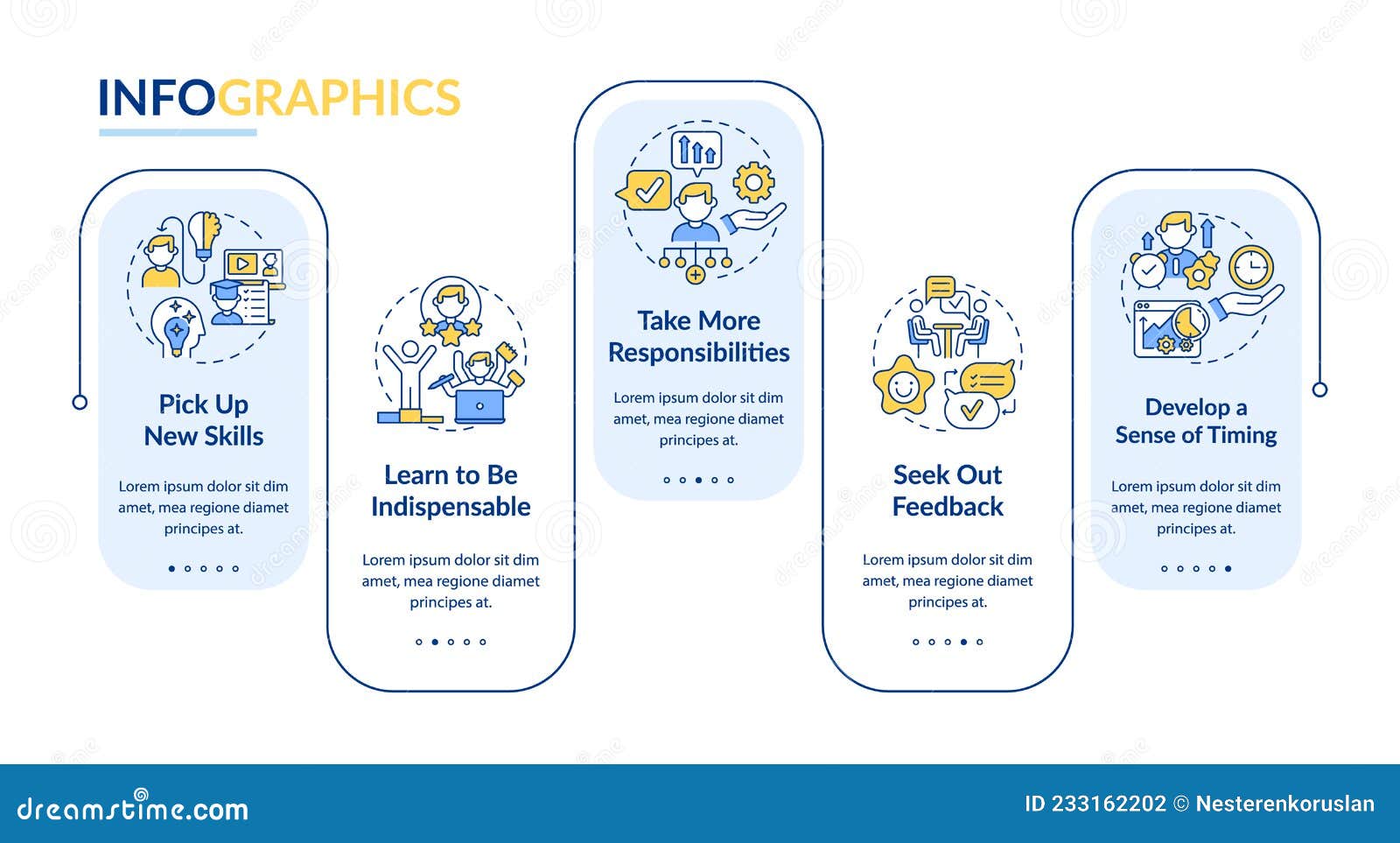 Career Steps Vector Infographic Template Stock Vector - Illustration of ...