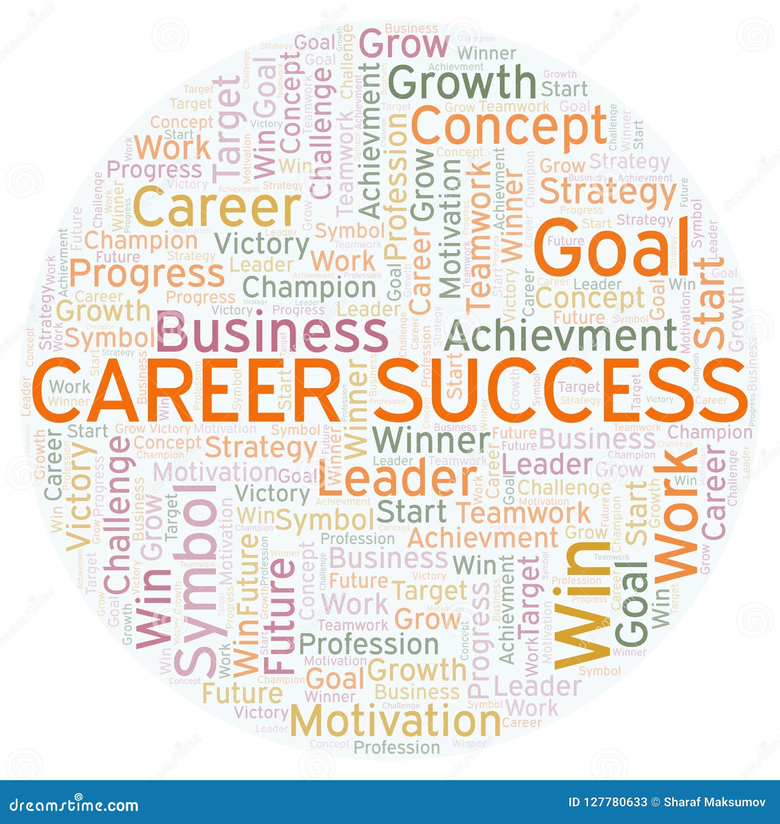Career Success word cloud. stock illustration. Illustration of bubble ...