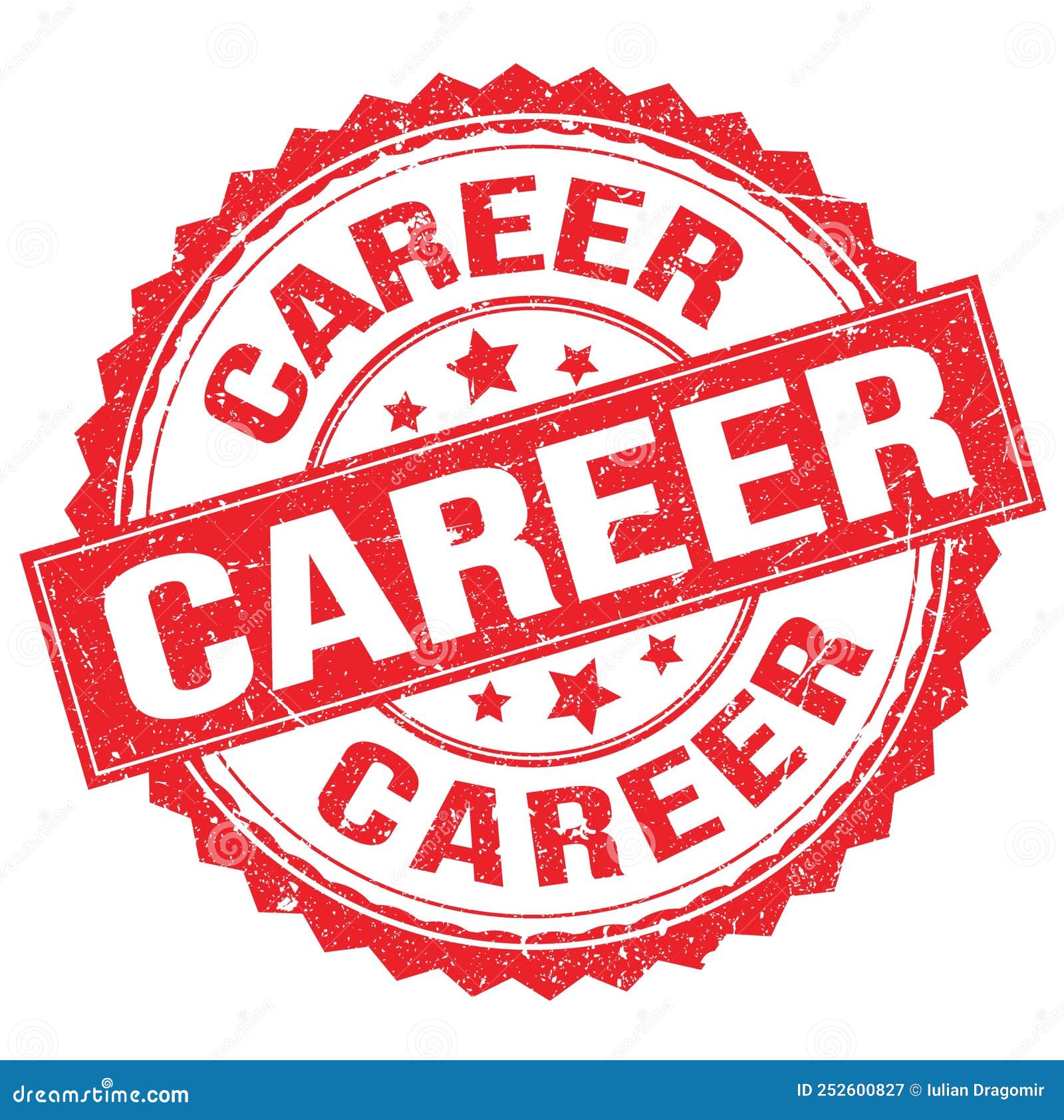 CAREER Text on Red Round Stamp Sign Stock Illustration - Illustration ...