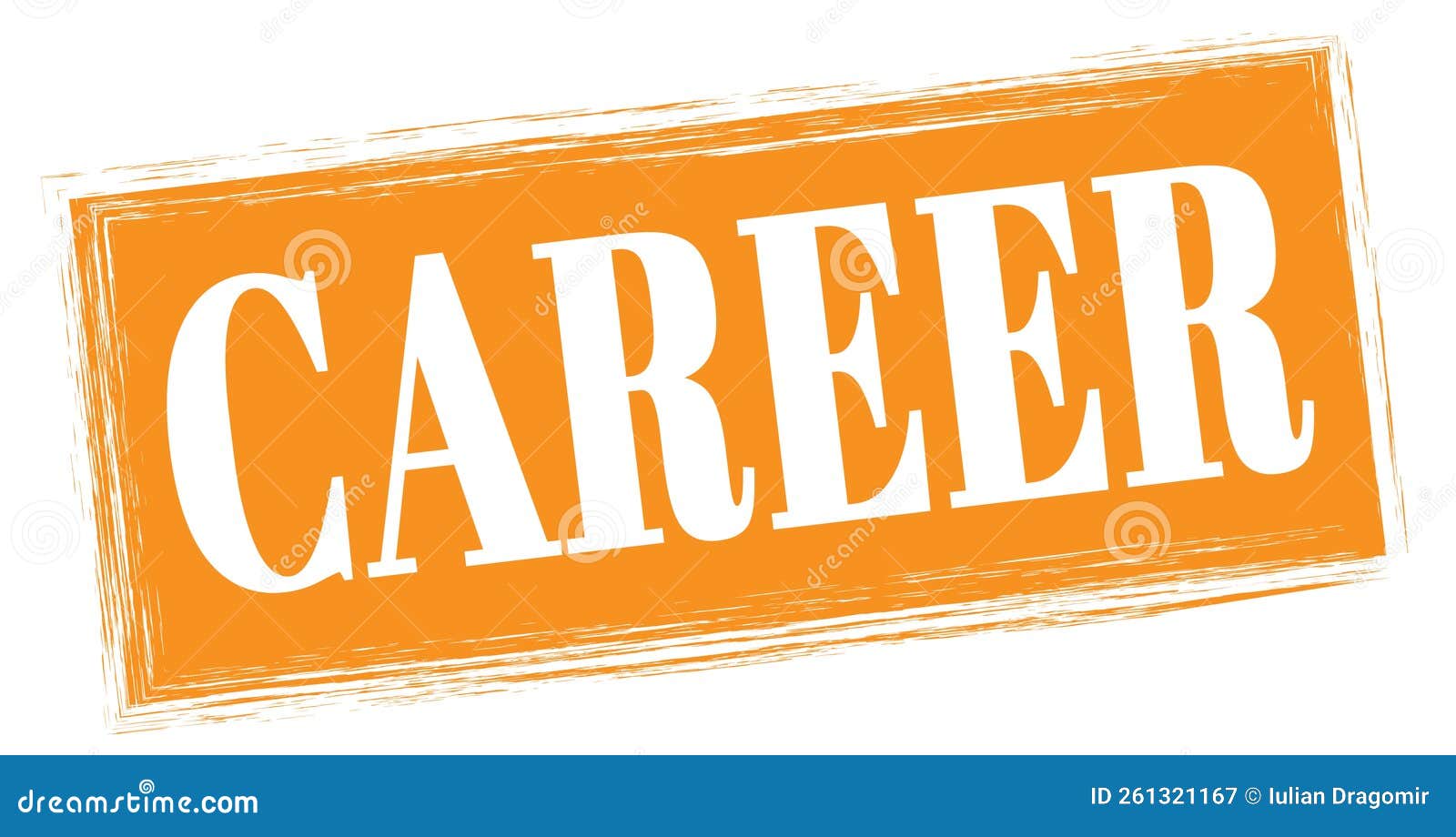 CAREER Text Written on Orange Stamp Sign Stock Illustration ...