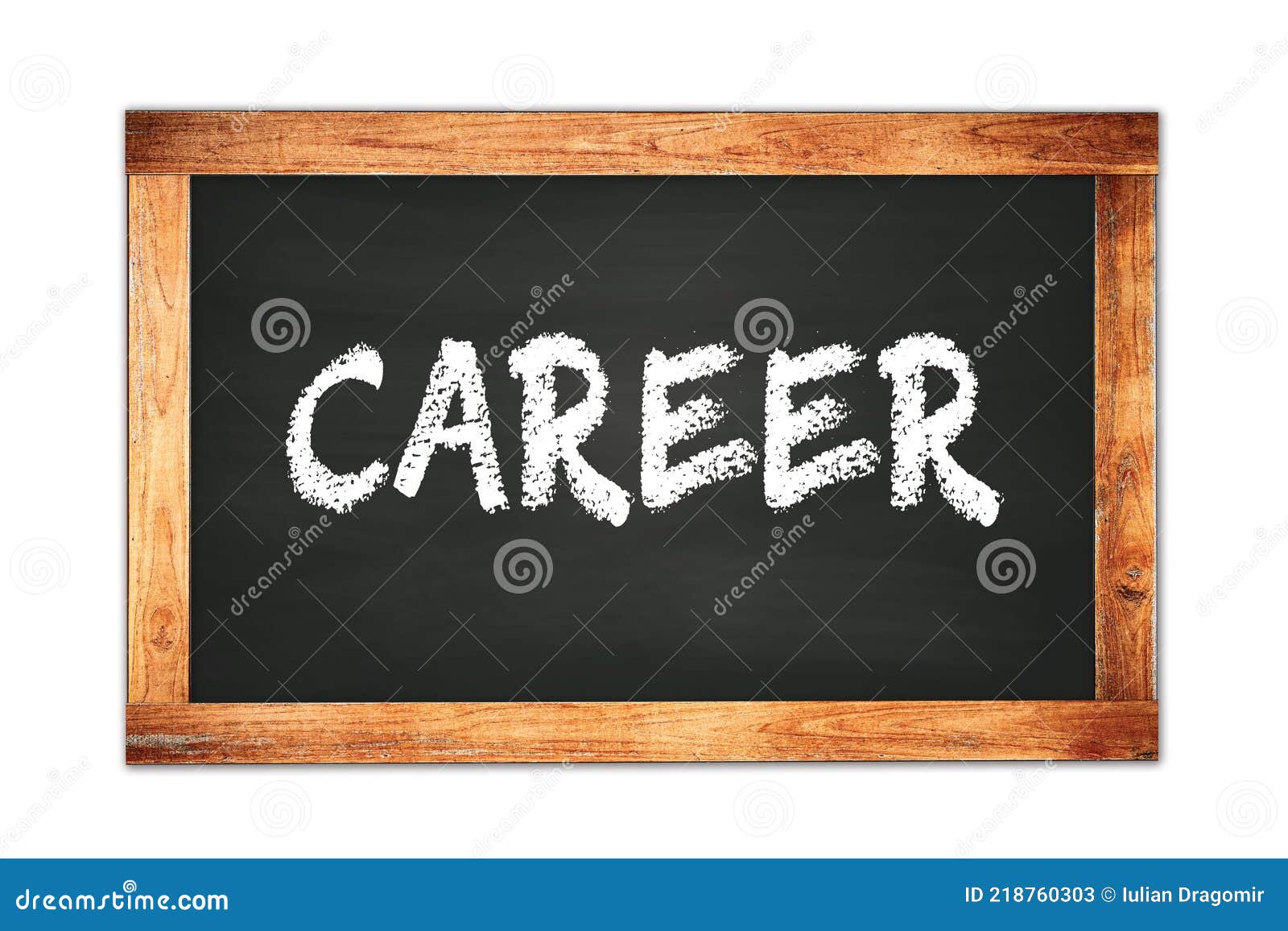 CAREER Text Written on Wooden Frame School Blackboard Stock ...