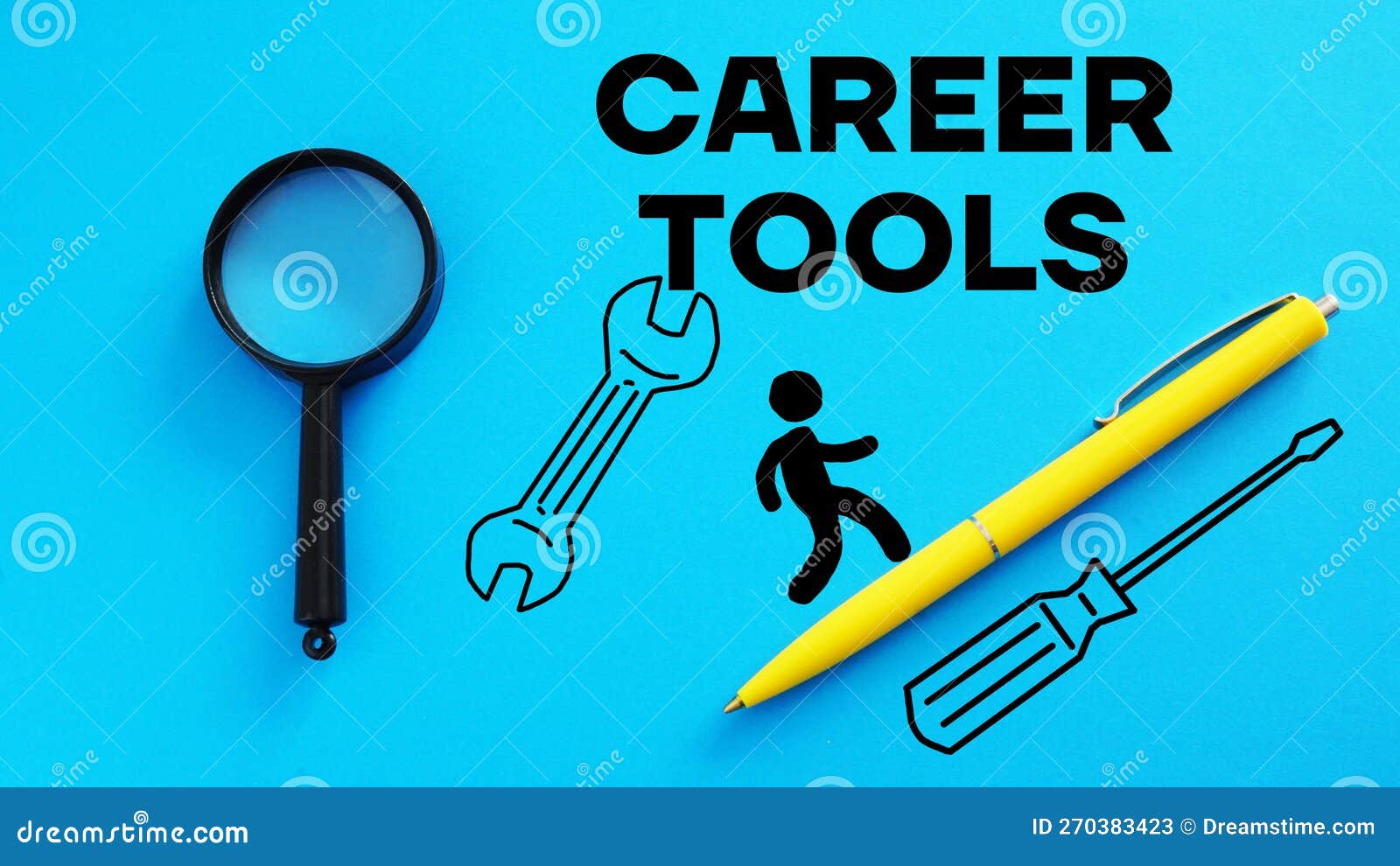 Career Tools are Shown Using the Text Stock Image - Image of office ...