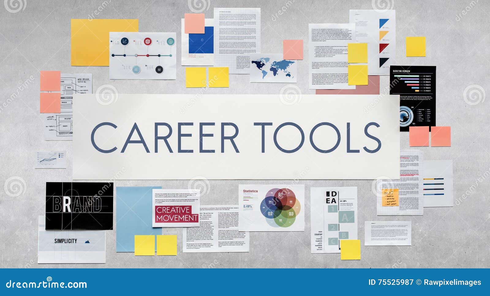 Career Tools Work Employment Human Resources Occupation Concept Stock ...