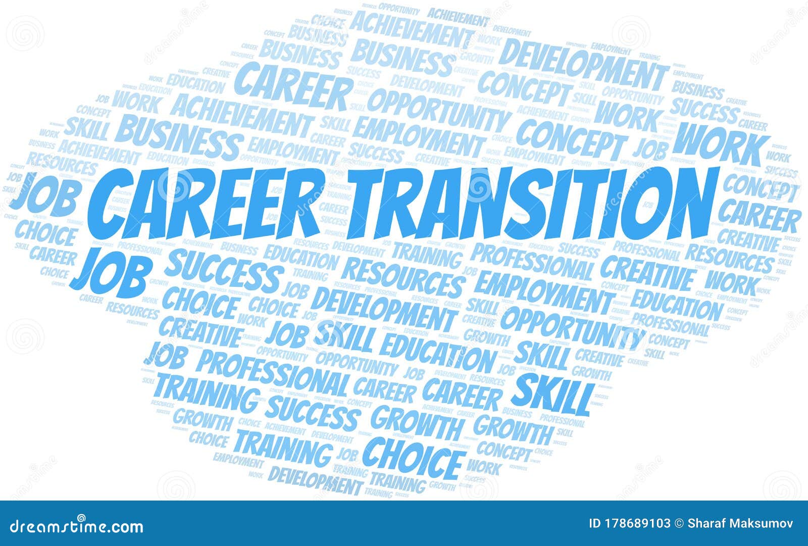 Career Transition Typography Vector Word Cloud. Stock Illustration ...