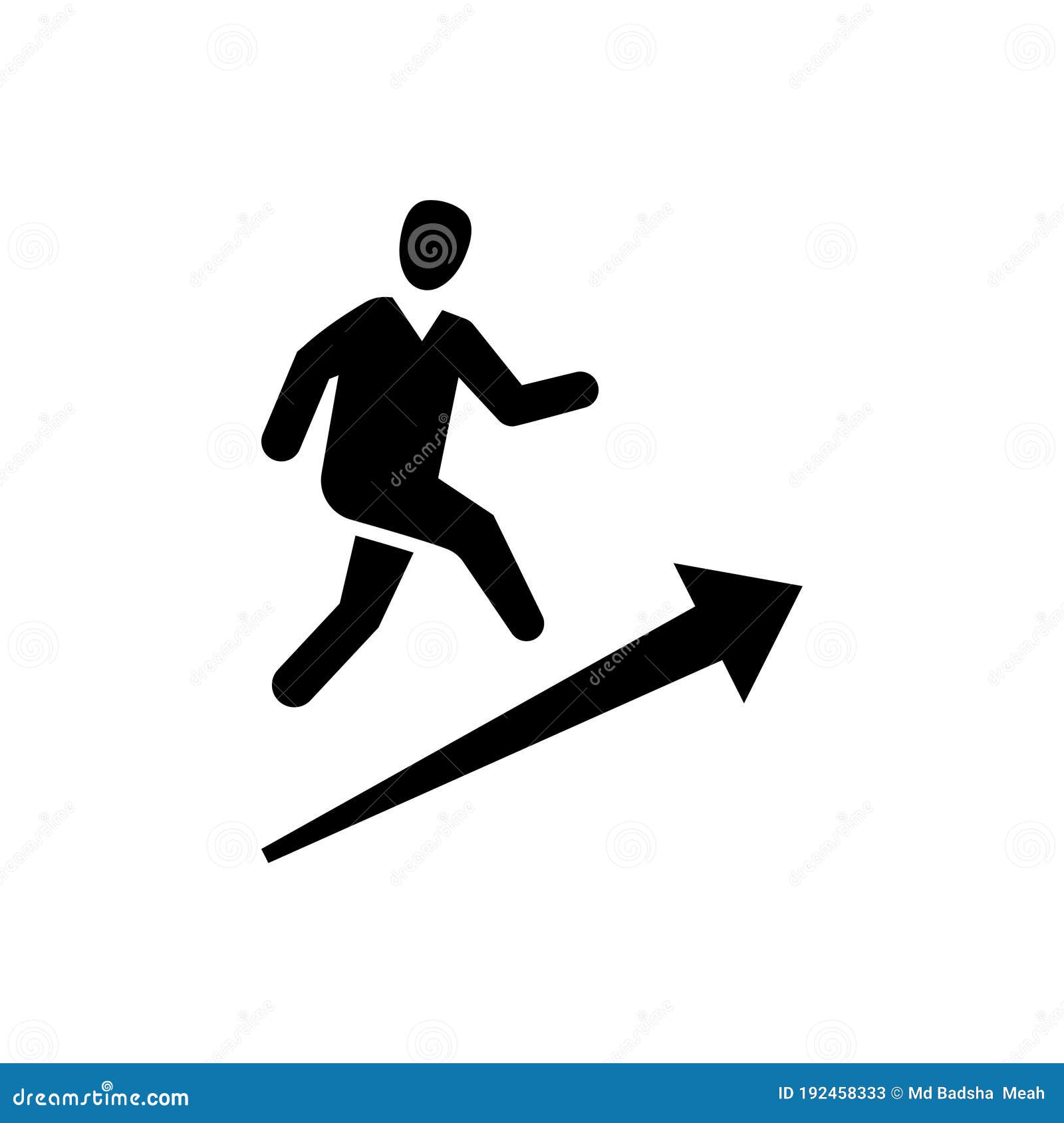 Career Up Icon stock vector. Illustration of vector - 192458333