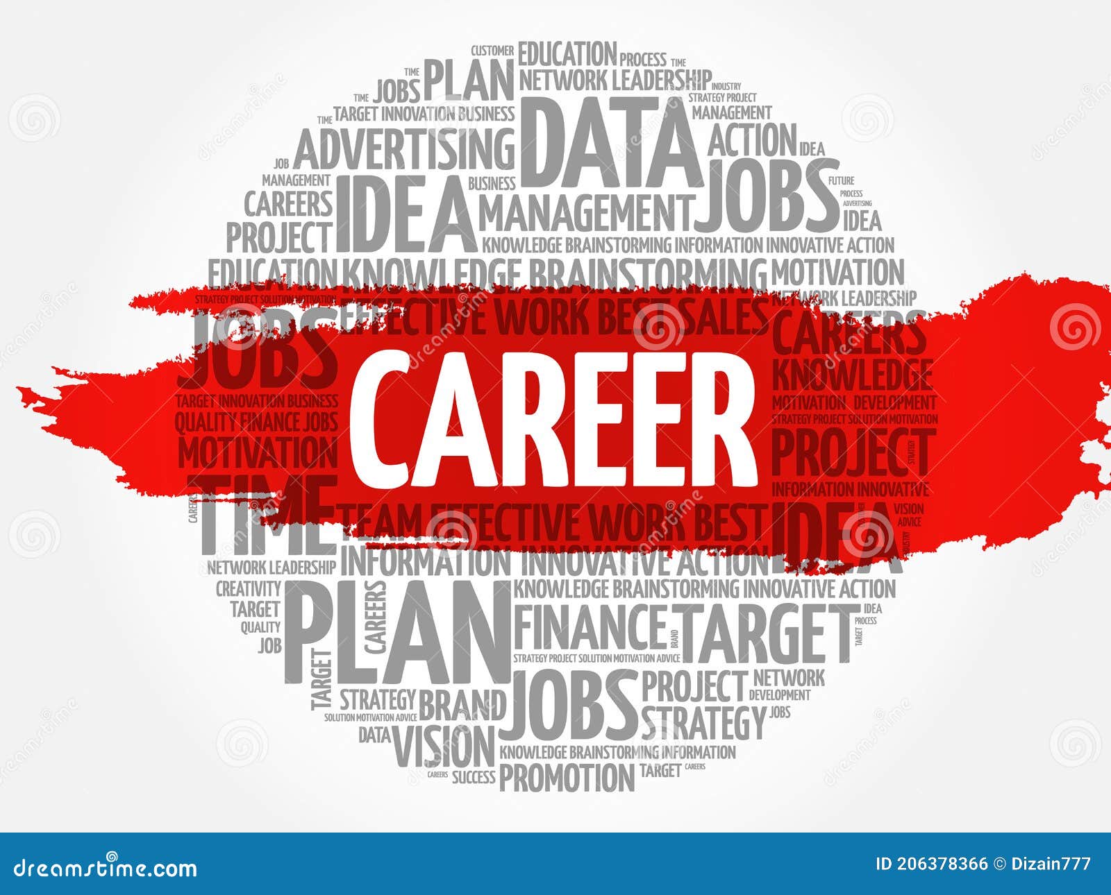 Career word cloud stock illustration. Illustration of collage - 206378366