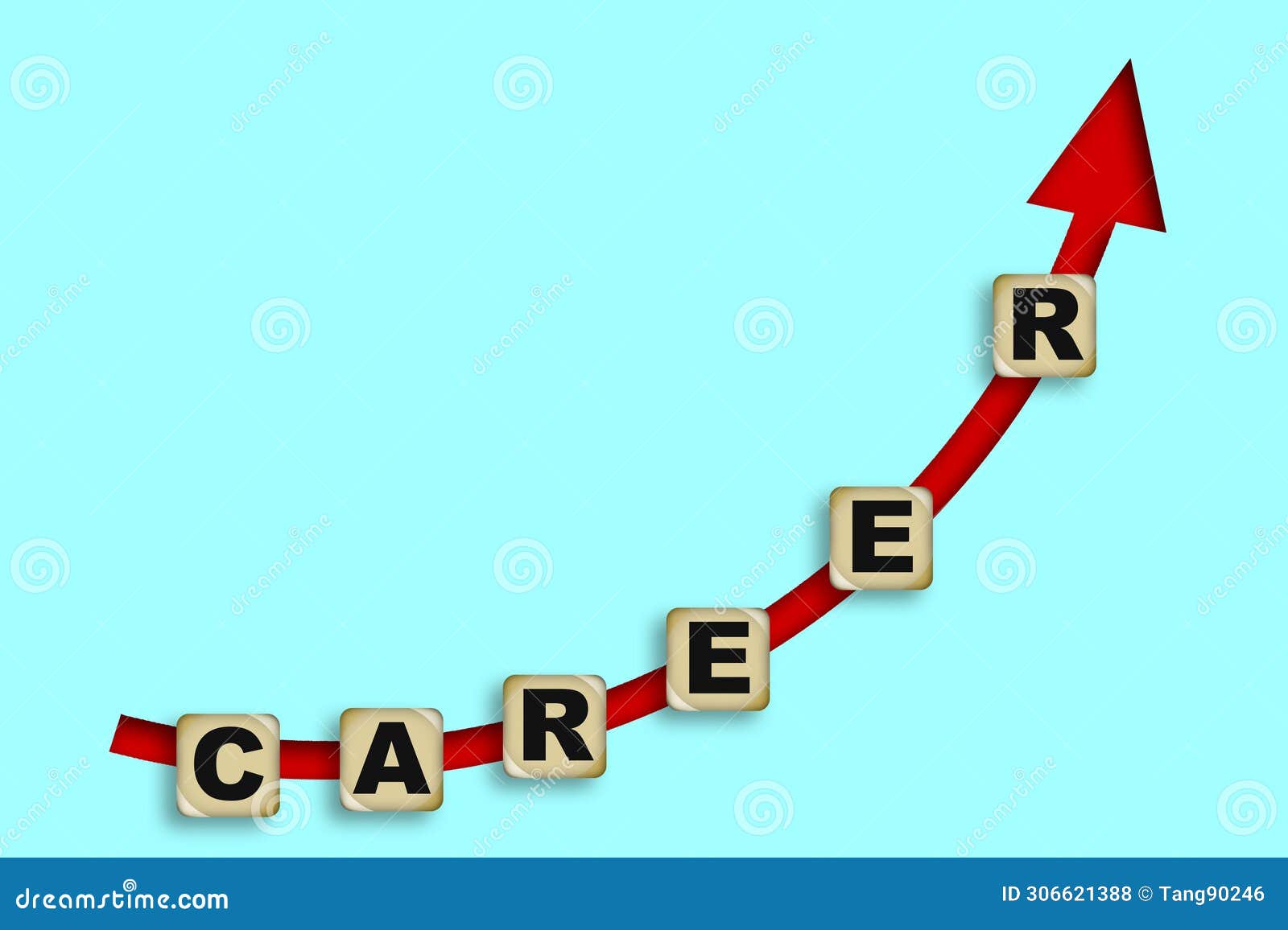 Career Word with Up Arrow for Better Career Concept Stock Illustration ...