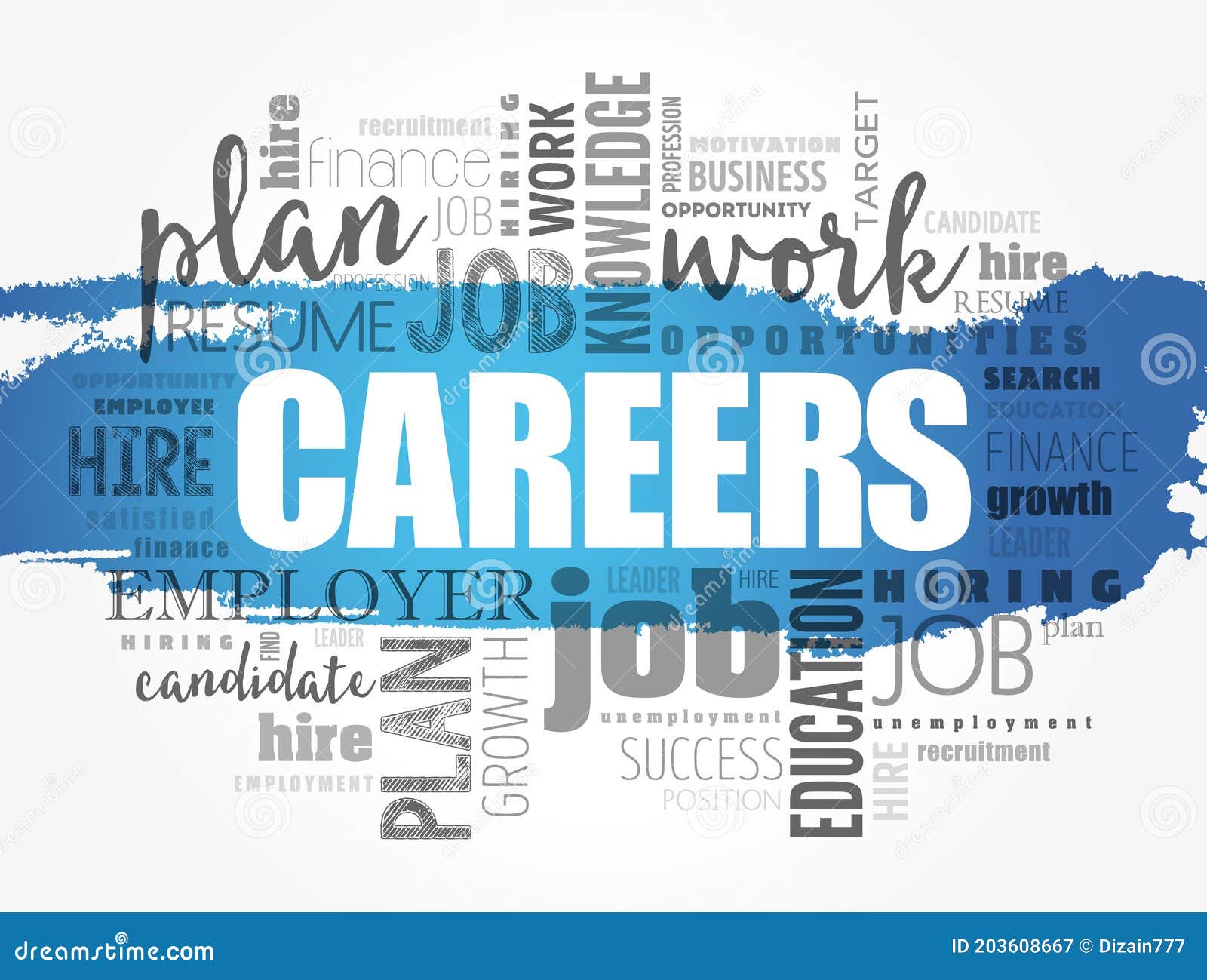 CAREERS Word Cloud Collage, Business Concept Stock Illustration ...