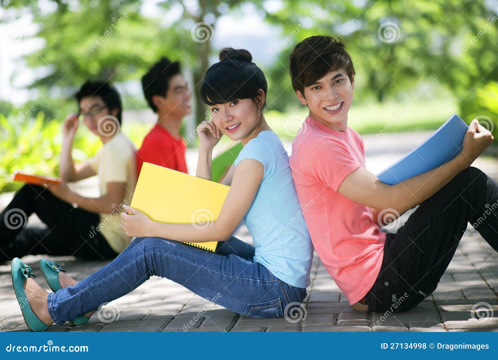 Carefree classmates stock photo. Image of group, male - 27134998