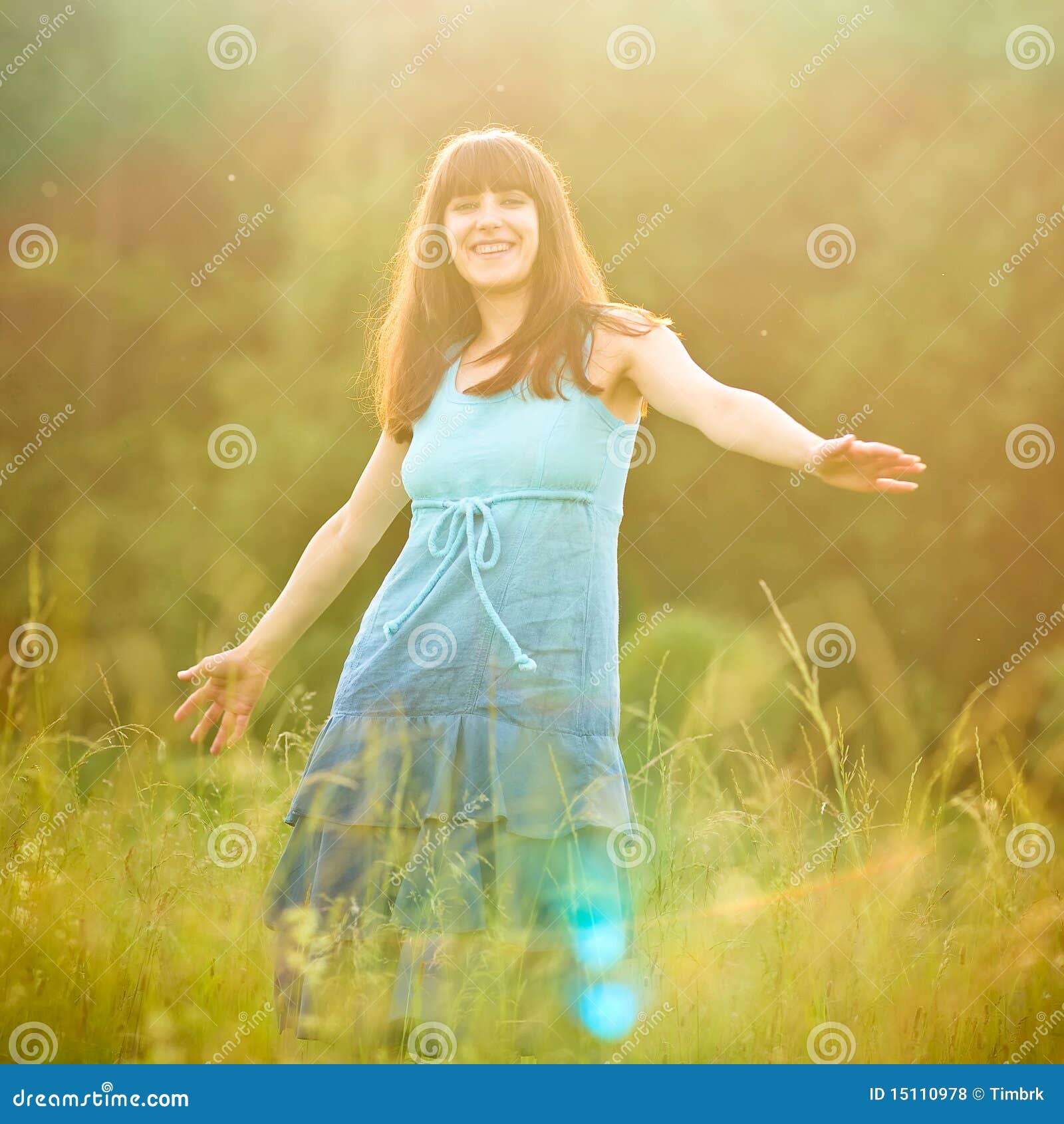 Carefree girl stock photo. Image of nature, girl, adult - 15110978
