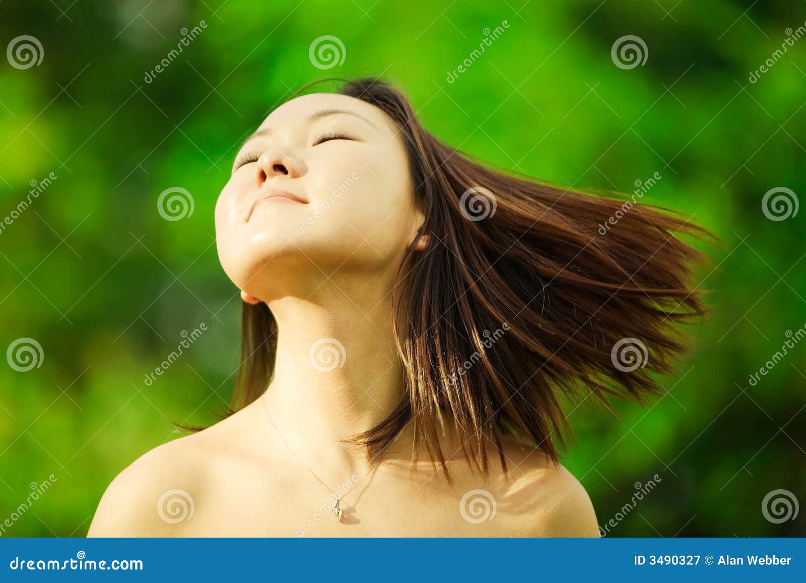 Carefree hair flick stock image. Image of beauty, elegant - 3490327