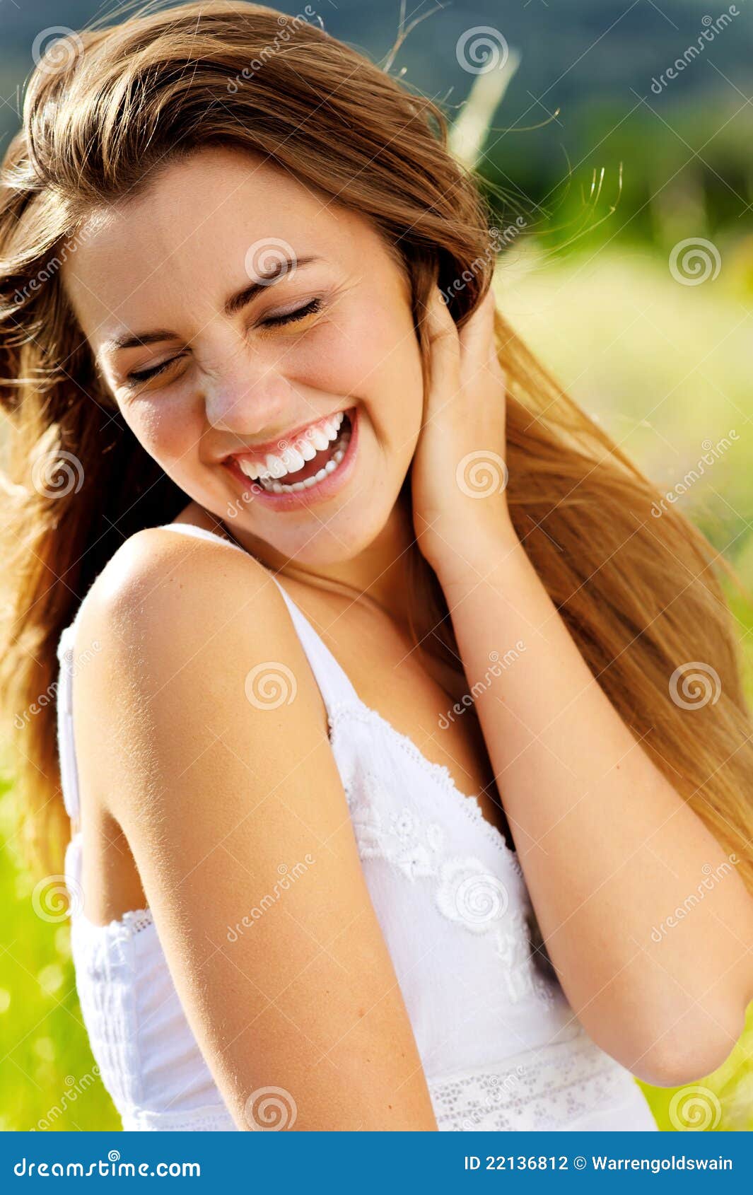 Carefree laughter stock photo. Image of girl, casual - 22136812