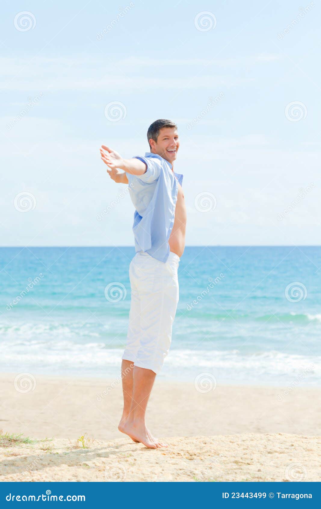 Carefree man stock image. Image of peace, love, landscape - 23443499