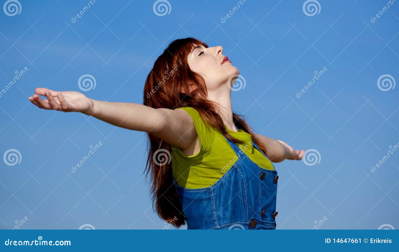 Carefree woman stock image. Image of casual, people, enjoying - 14647661