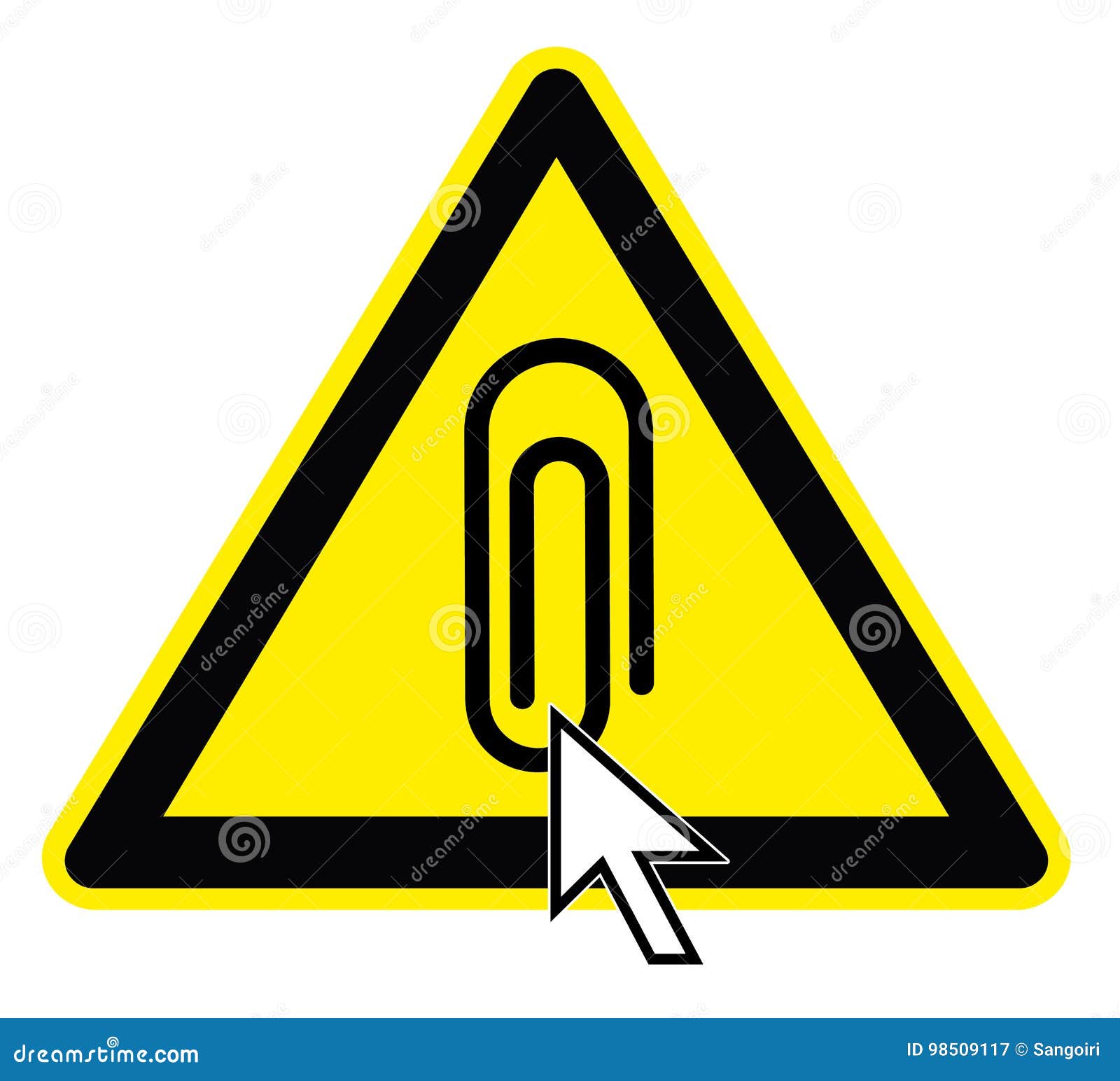 Careful with Email Attachments Stock Illustration - Illustration of ...
