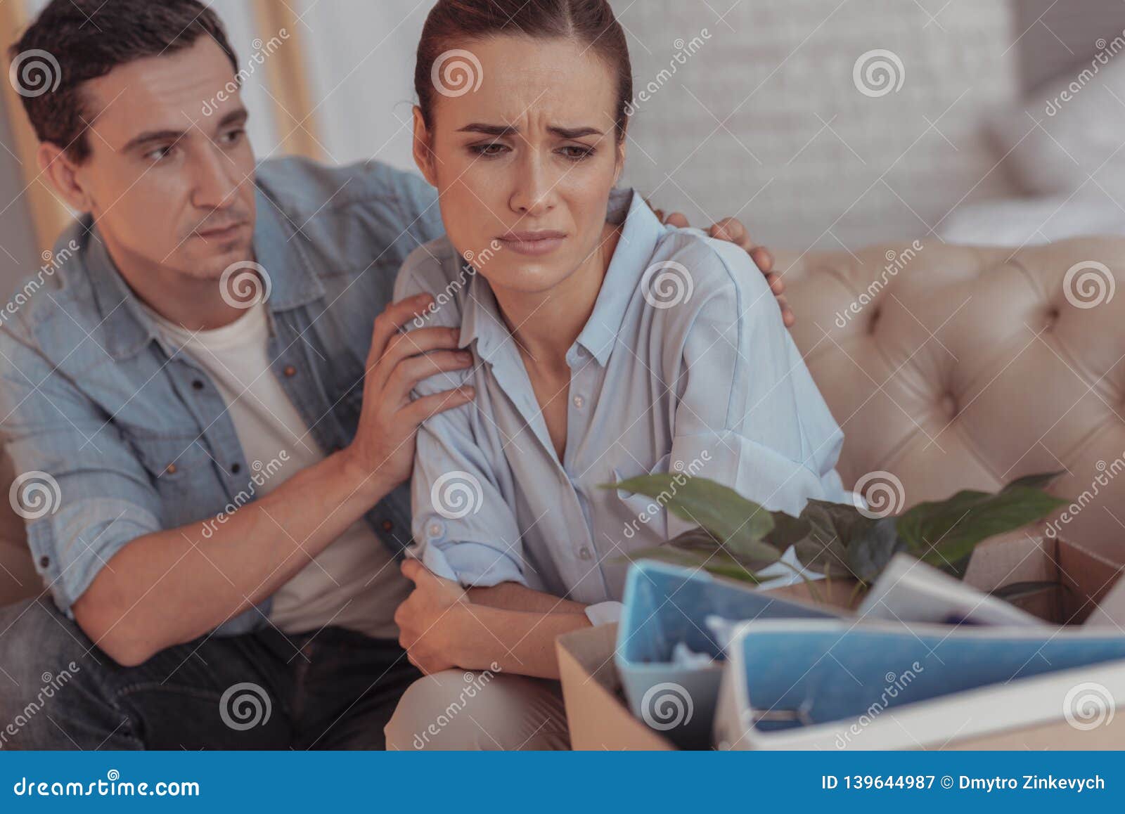 Careful Husband Supporting His Unemployed Wife Stock Image - Image of ... Careful Husband Supporting His Unemployed Wife Stock Image - Image of ...