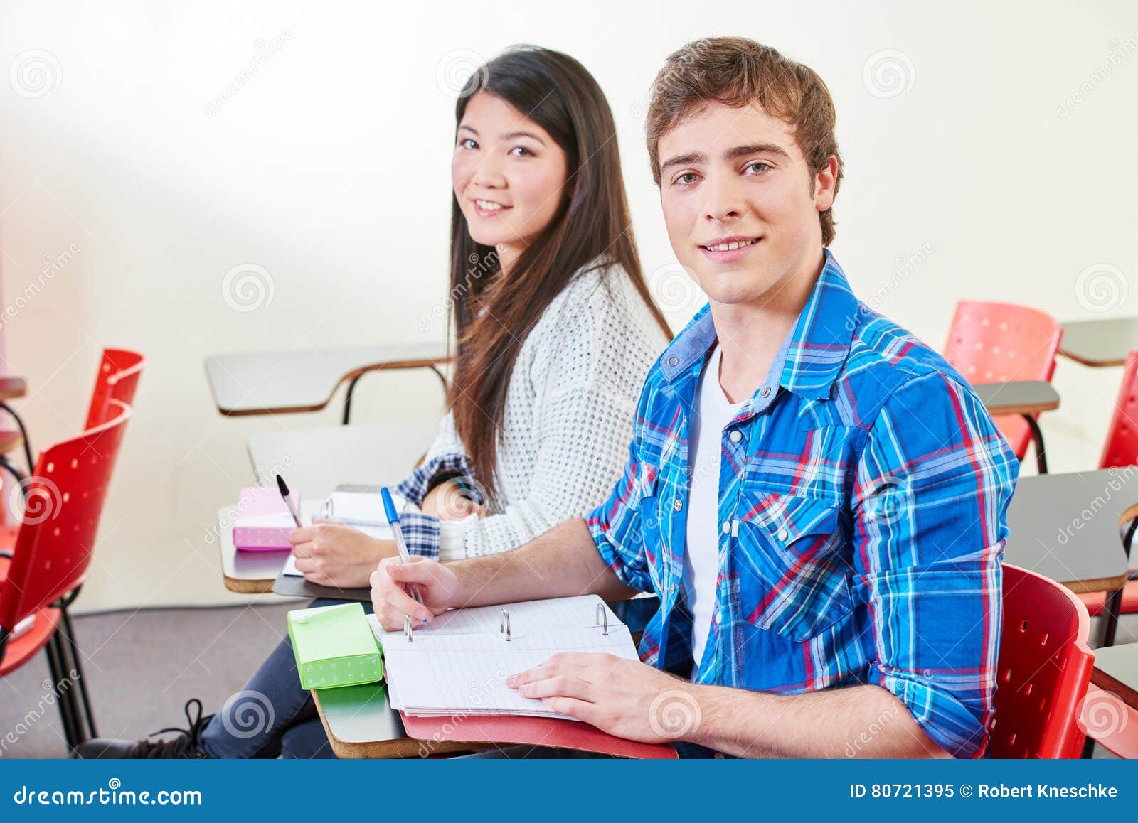 Careful Students Taking Notes Stock Image - Image of student, taking ...