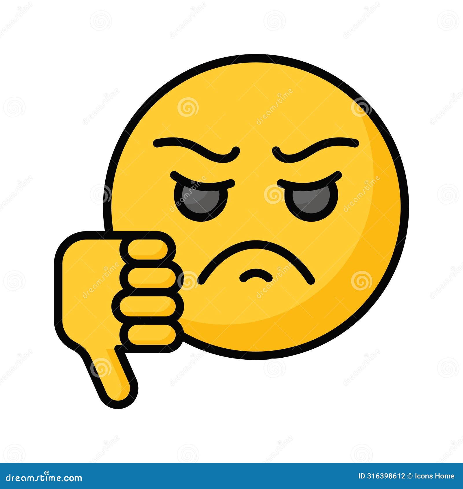 Carefully Crafted Amazing Icon of Dislike Emoji, Unique and Creative ...