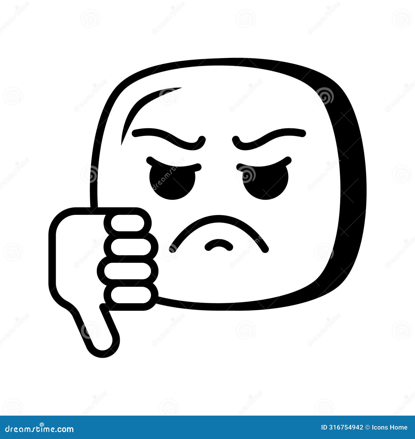 Carefully Crafted Amazing Icon of Dislike Emoji, Unique and Creative ...