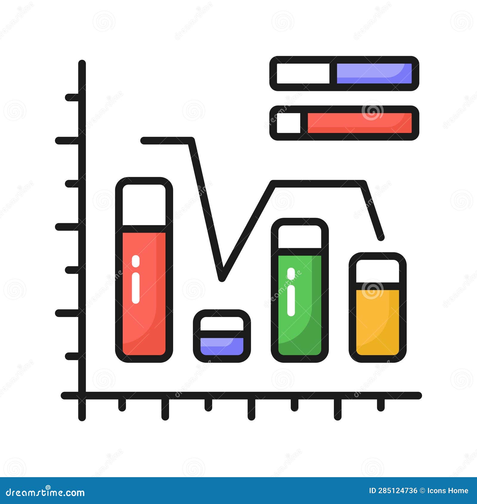 Carefully Crafted Icon of Bar Chart in Trendy Style, Premium Vector ...