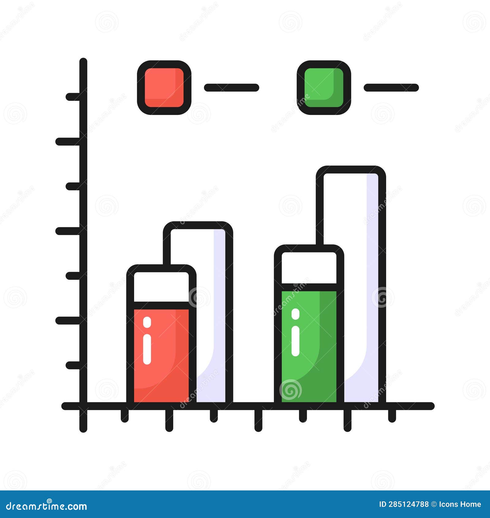 Carefully Crafted Icon of Bar Chart in Trendy Style, Premium Vector ...