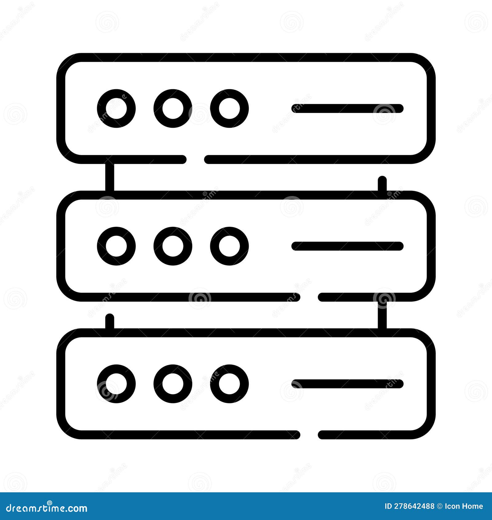 Carefully Crafted Vector of Data Server, Server Rack Icon in Trendy ...