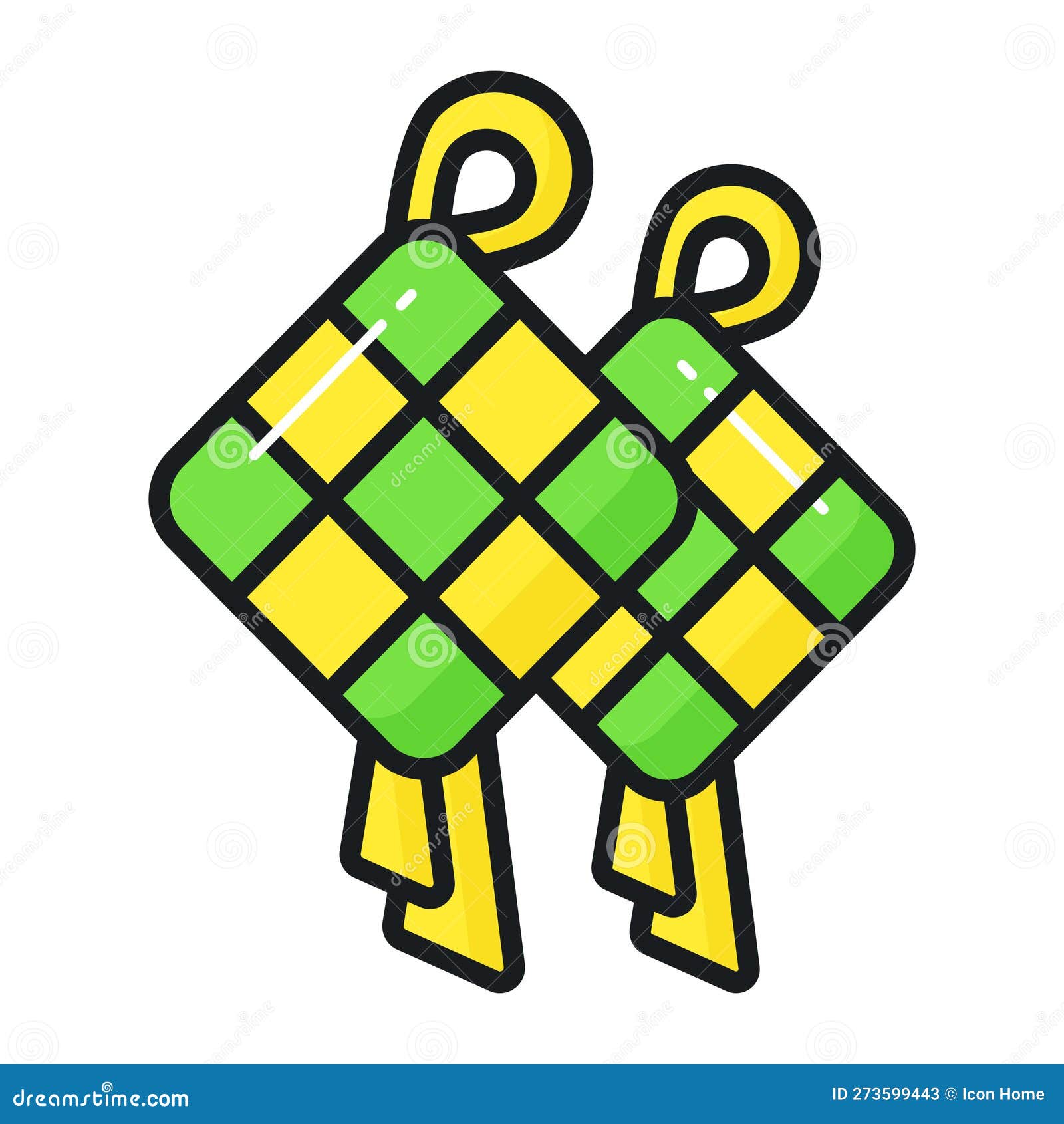 Carefully Crafted Vector Design of Ketupat in Editable Style, Premium ...