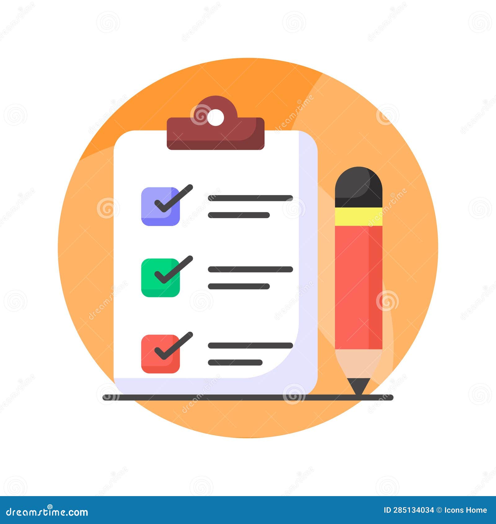 Carefully Designed Checklist Icon Represents a List of Tasks or Items ...